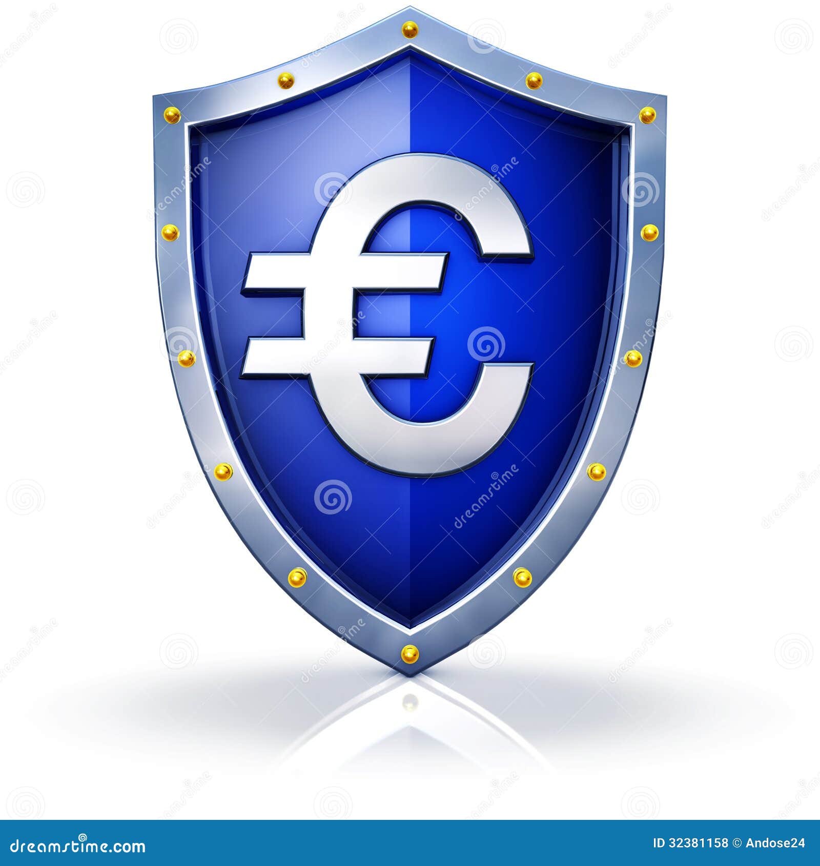 Euro protection stock illustration. Illustration of capital - 32381158