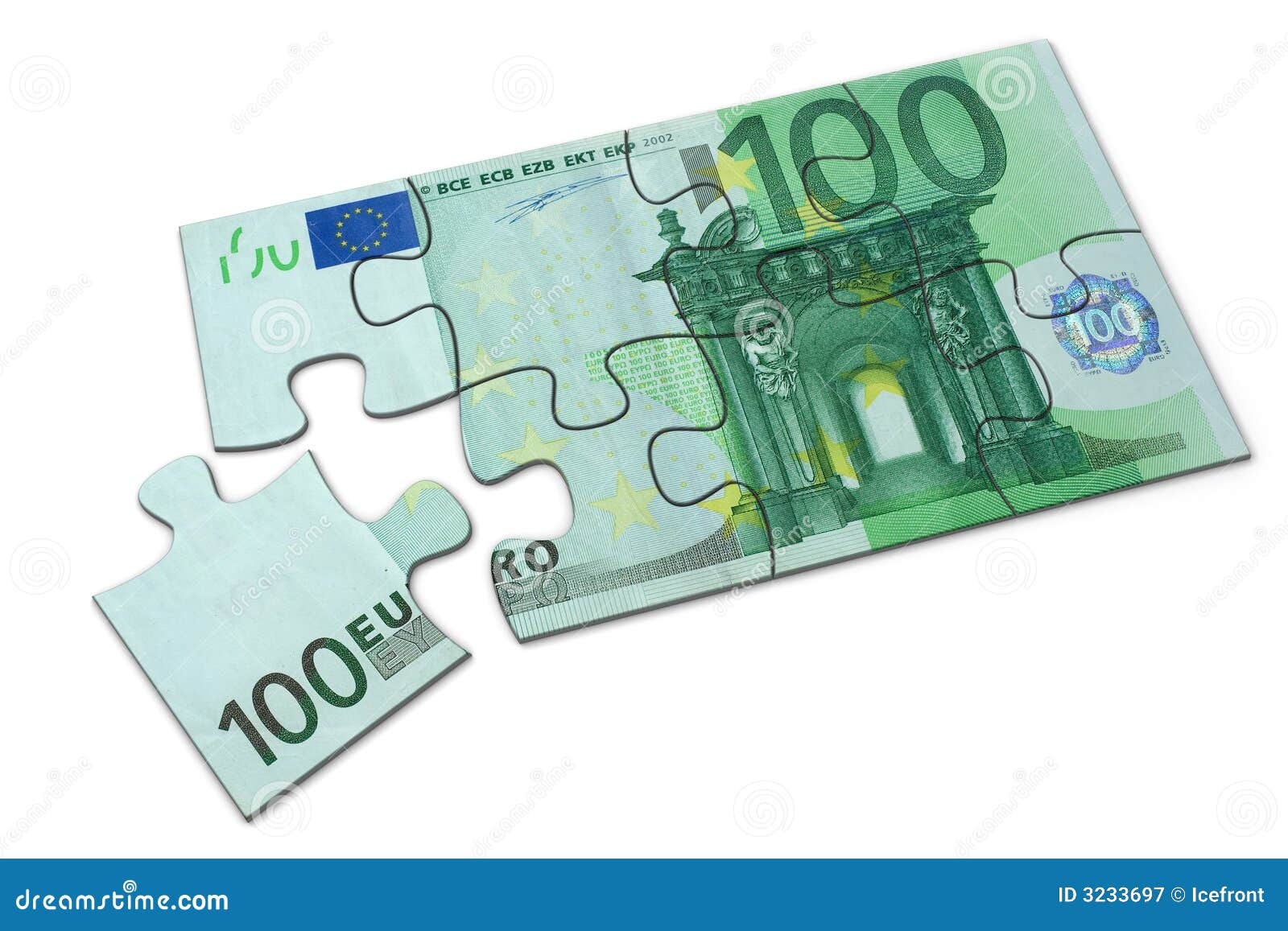 Euro puzzle stock image. Image of salary, isolated, incomplete - 3233697