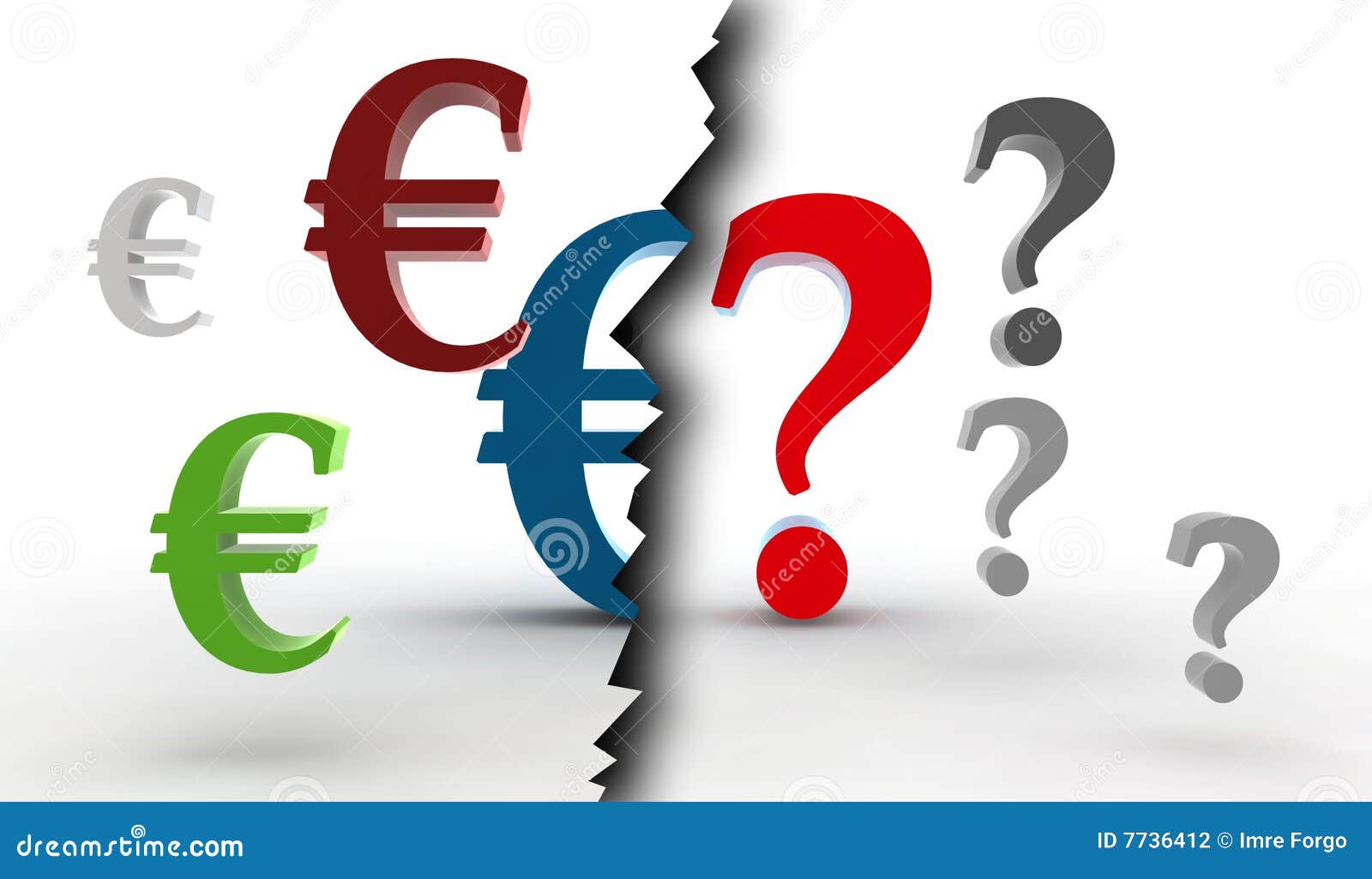 Euro / question-mark stock illustration. Illustration of european - 7736412