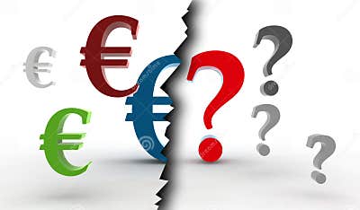 Euro / question-mark stock illustration. Illustration of european - 7736412