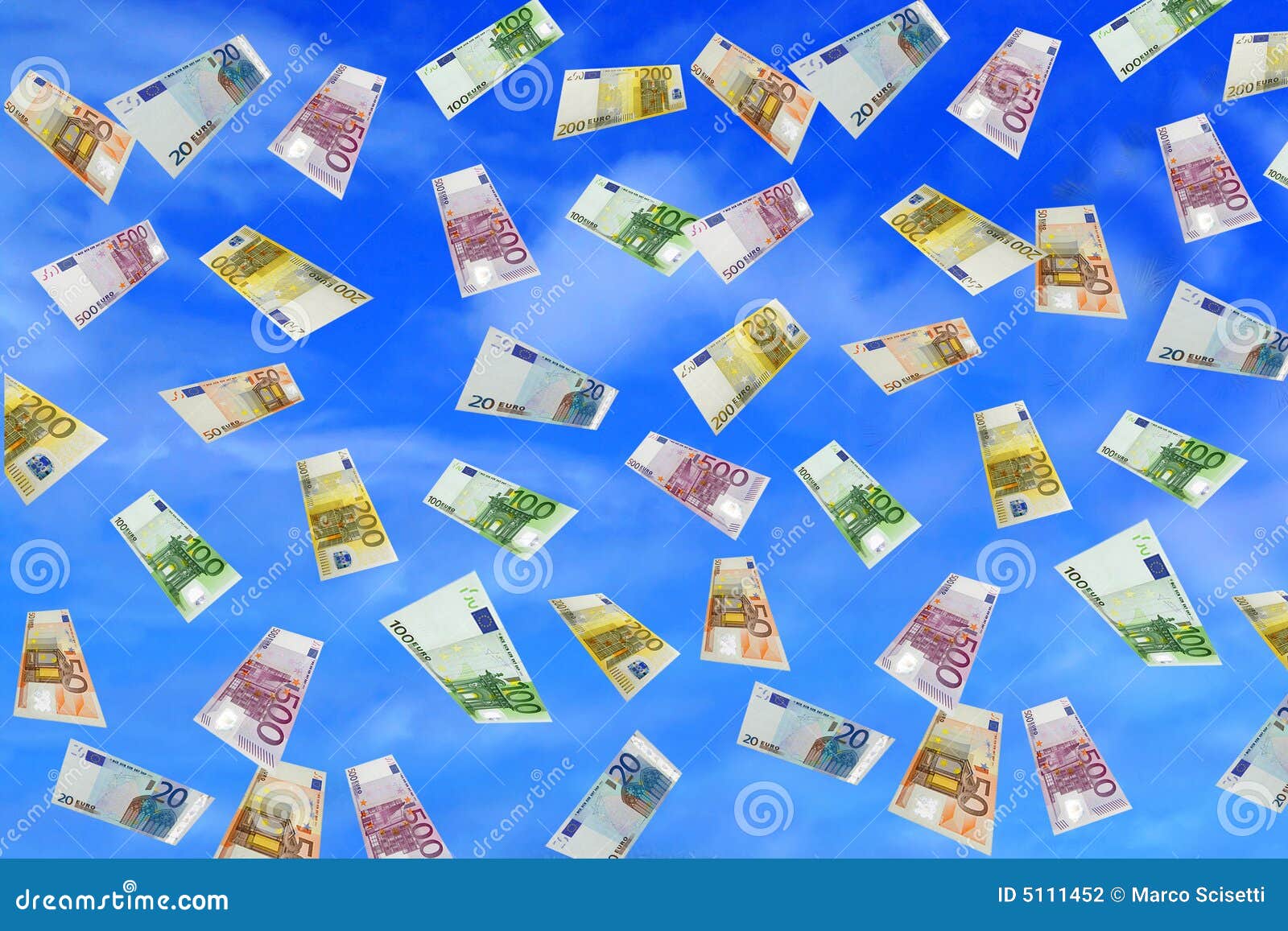 Euro Rain stock photo. Image of bank, euros, money, rain - 5111452