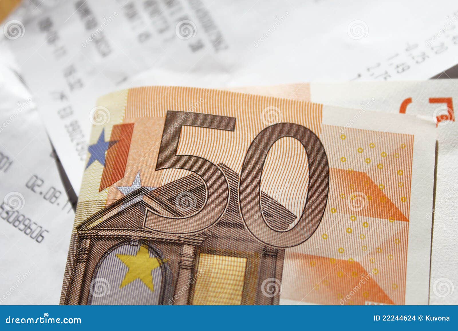 Euro and receipts stock photo. Image of receipt, money - 22244624