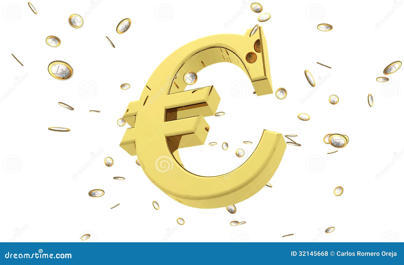 Euro regen stock illustratie. Illustration of bankwezen - 32145668