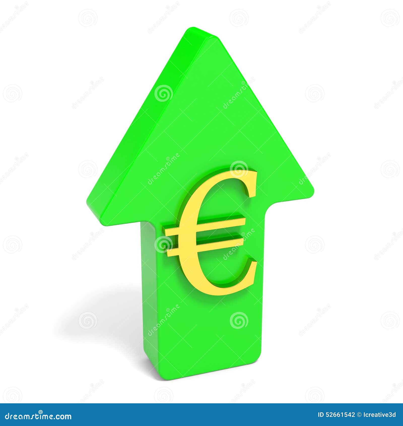 Euro rising arrow. stock illustration. Illustration of background ...