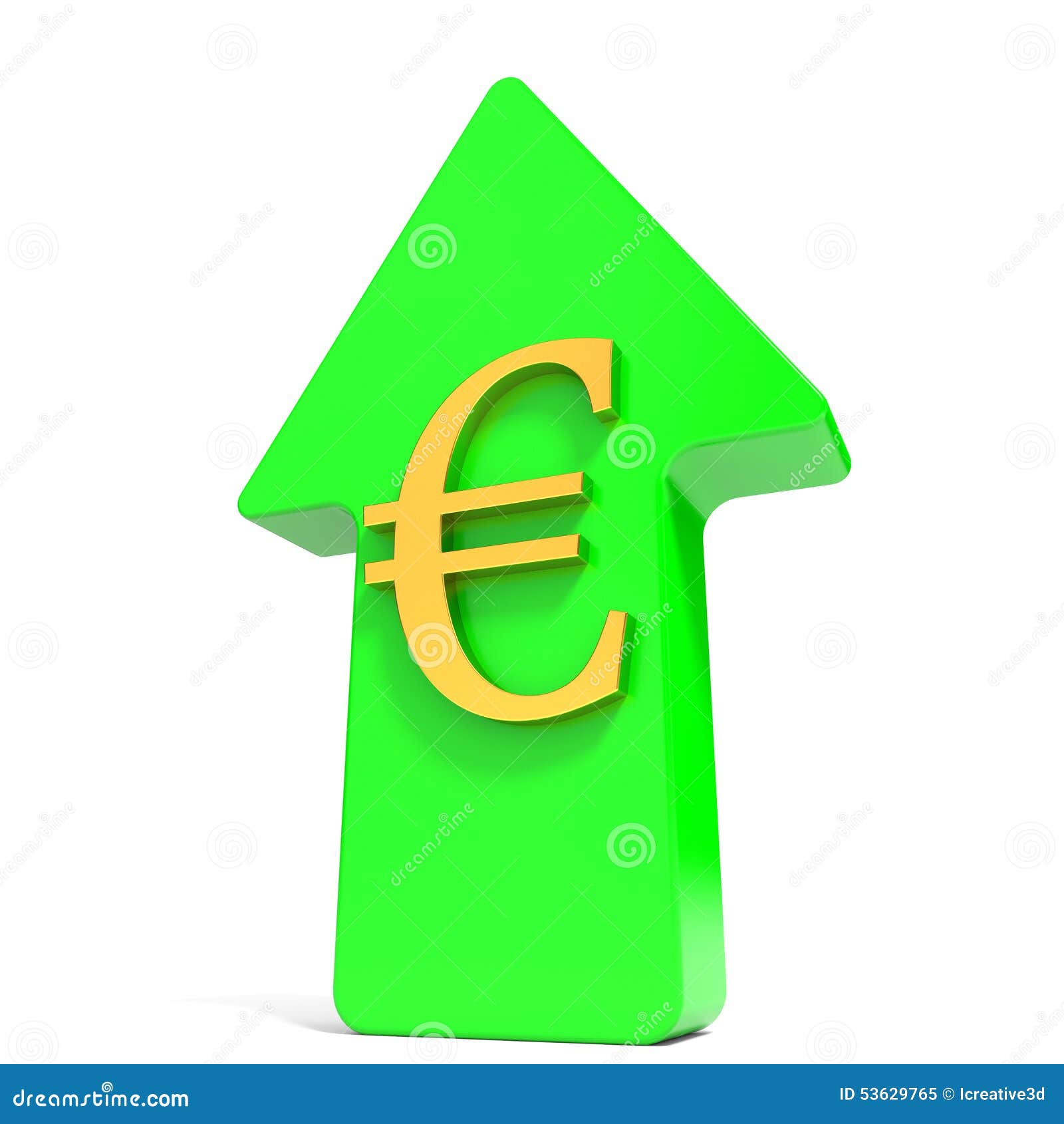 Euro rising arrow. stock illustration. Illustration of euro - 53629765