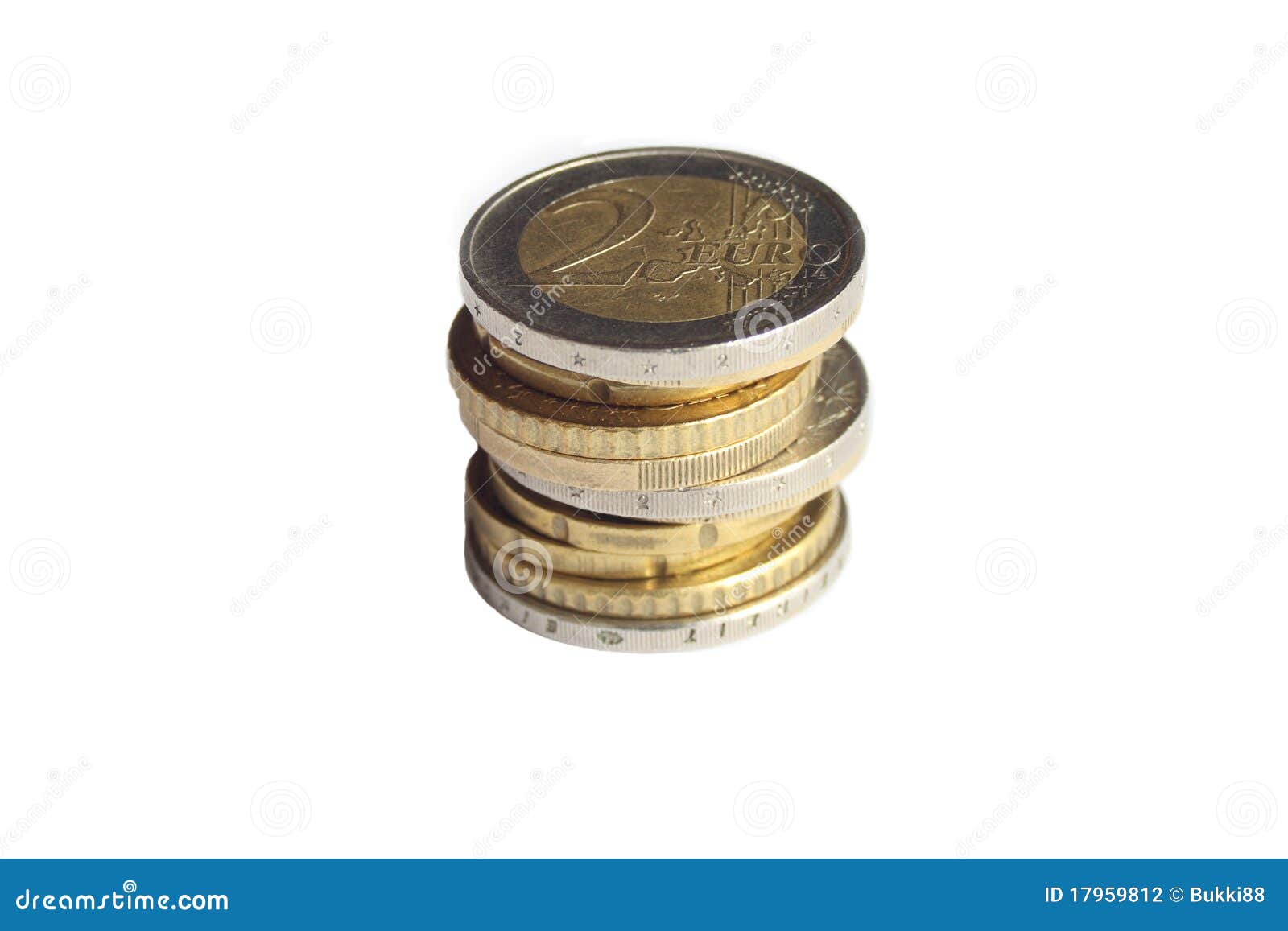 Euro s stack stock photo. Image of bancario, euro, coin - 17959812