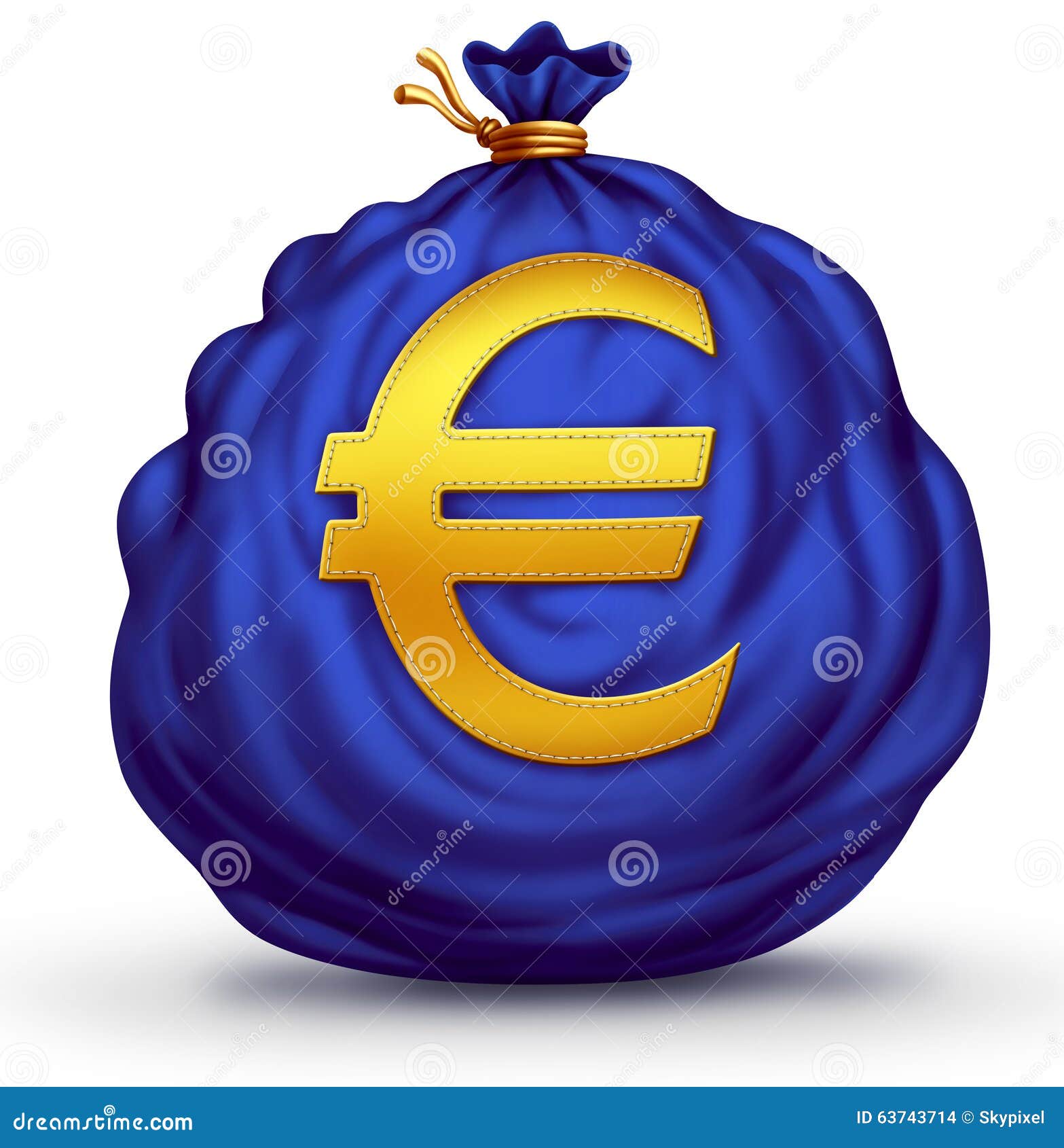 Euro Sac De Devise De Symbole Illustration Stock - Illustration of ...