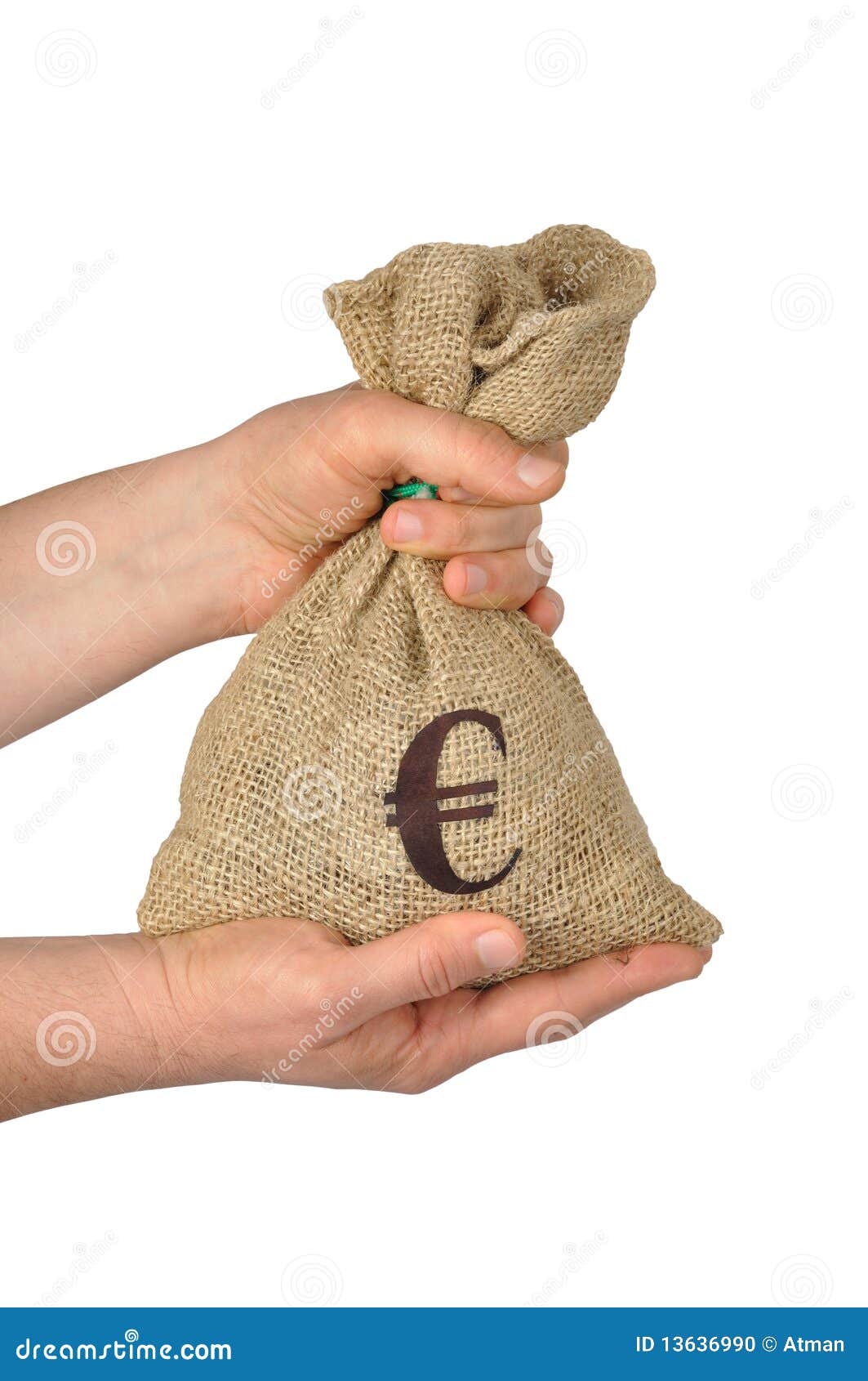 Euro sacchetto fotografia stock. Immagine di contanti - 13636990