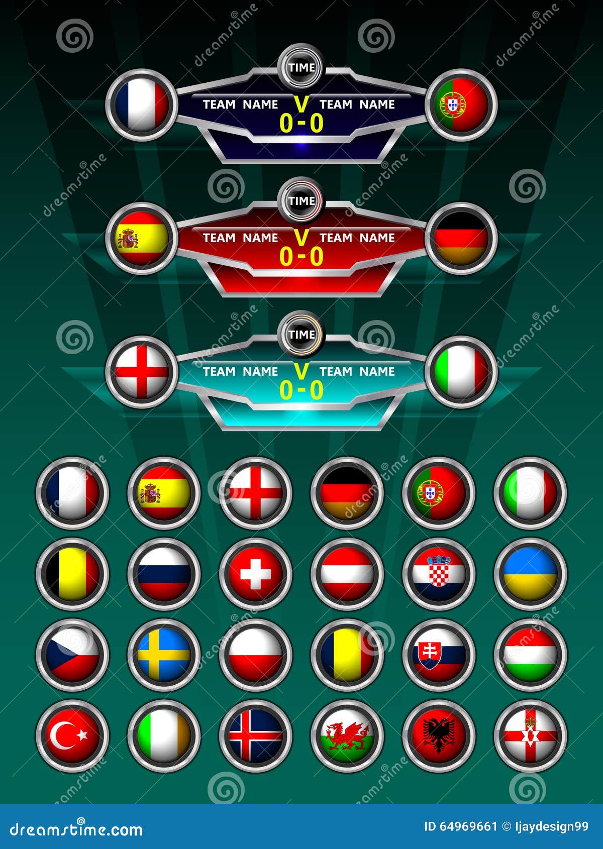 Scoreboard Labels Complete Pack Cartoon Vector | CartoonDealer.com ...