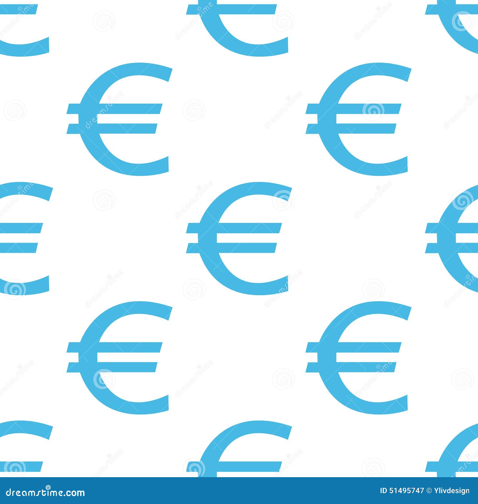 Euro seamless pattern stock vector. Illustration of currency - 51495747