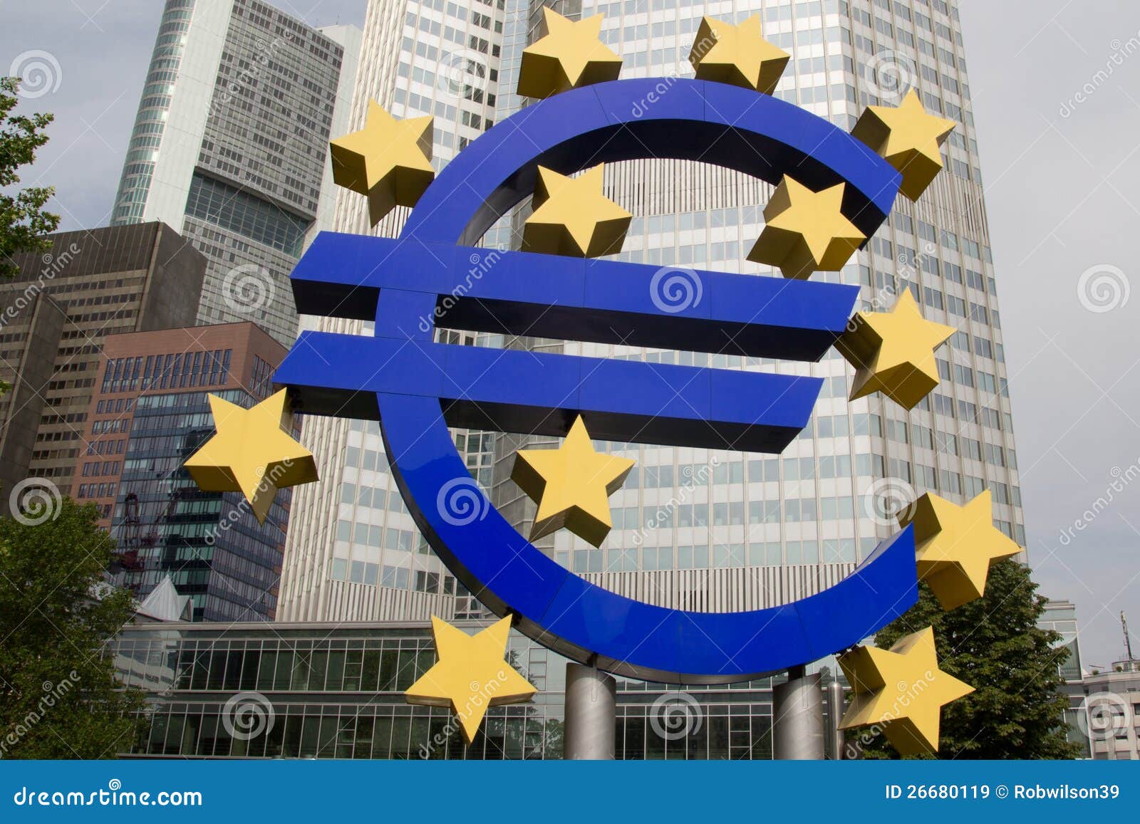 Euro Sign editorial stock image. Image of euro, downtown - 26680119