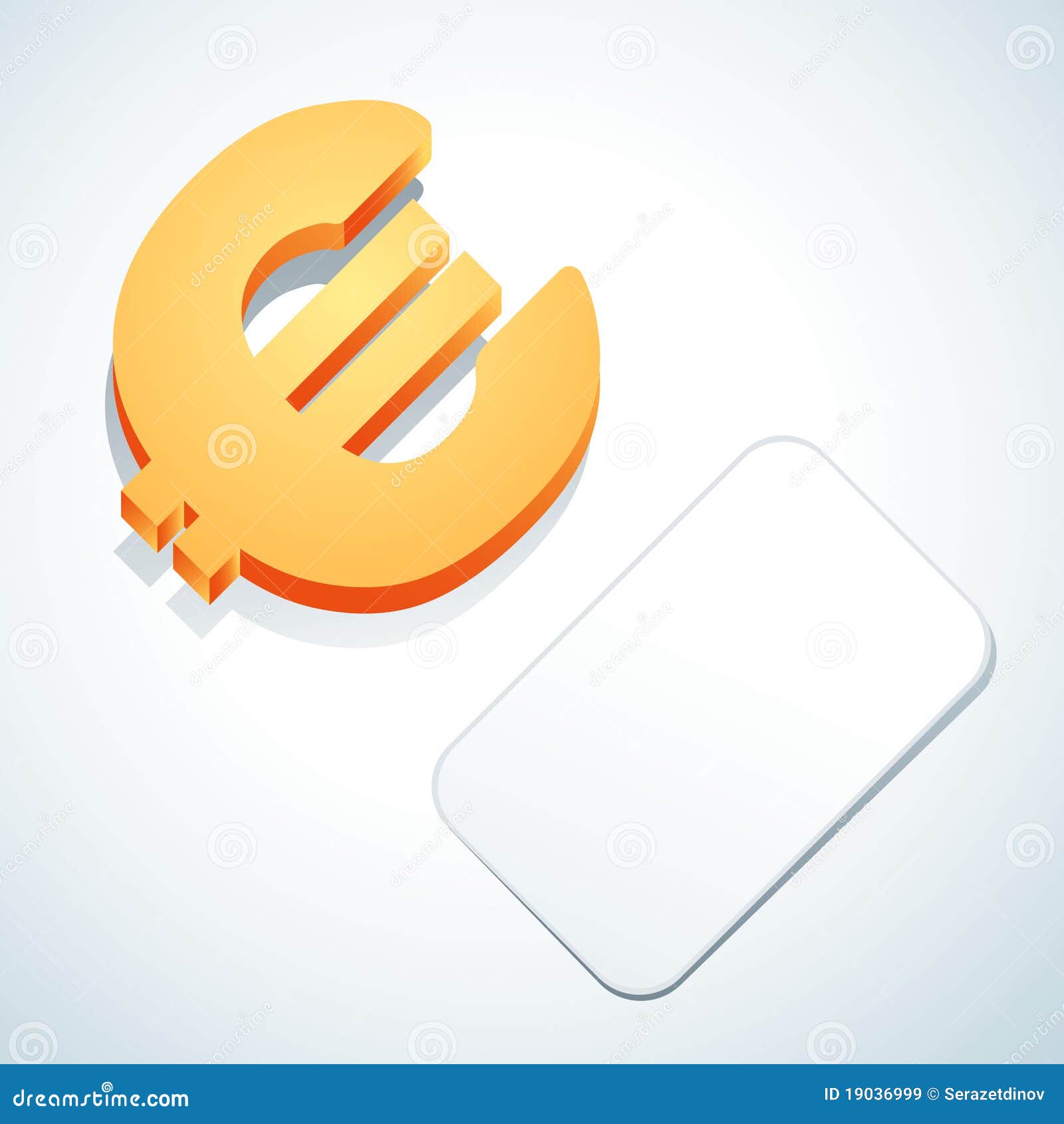 Euro Sign and Business Card Stock Vector - Illustration of economic ...