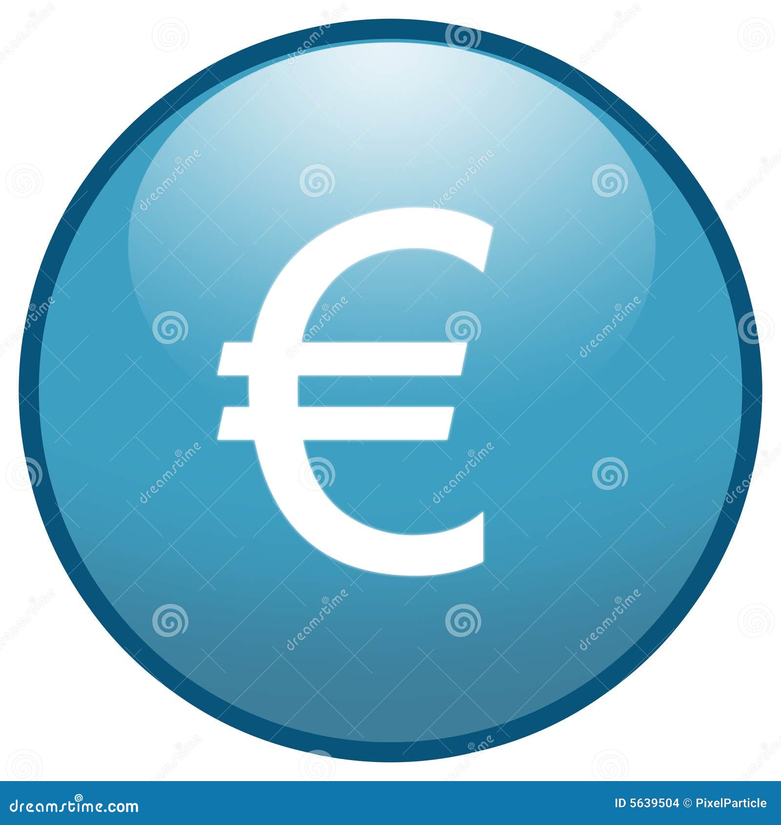 Euro Sign Button Icon (Blue) Stock Illustration - Illustration of ...