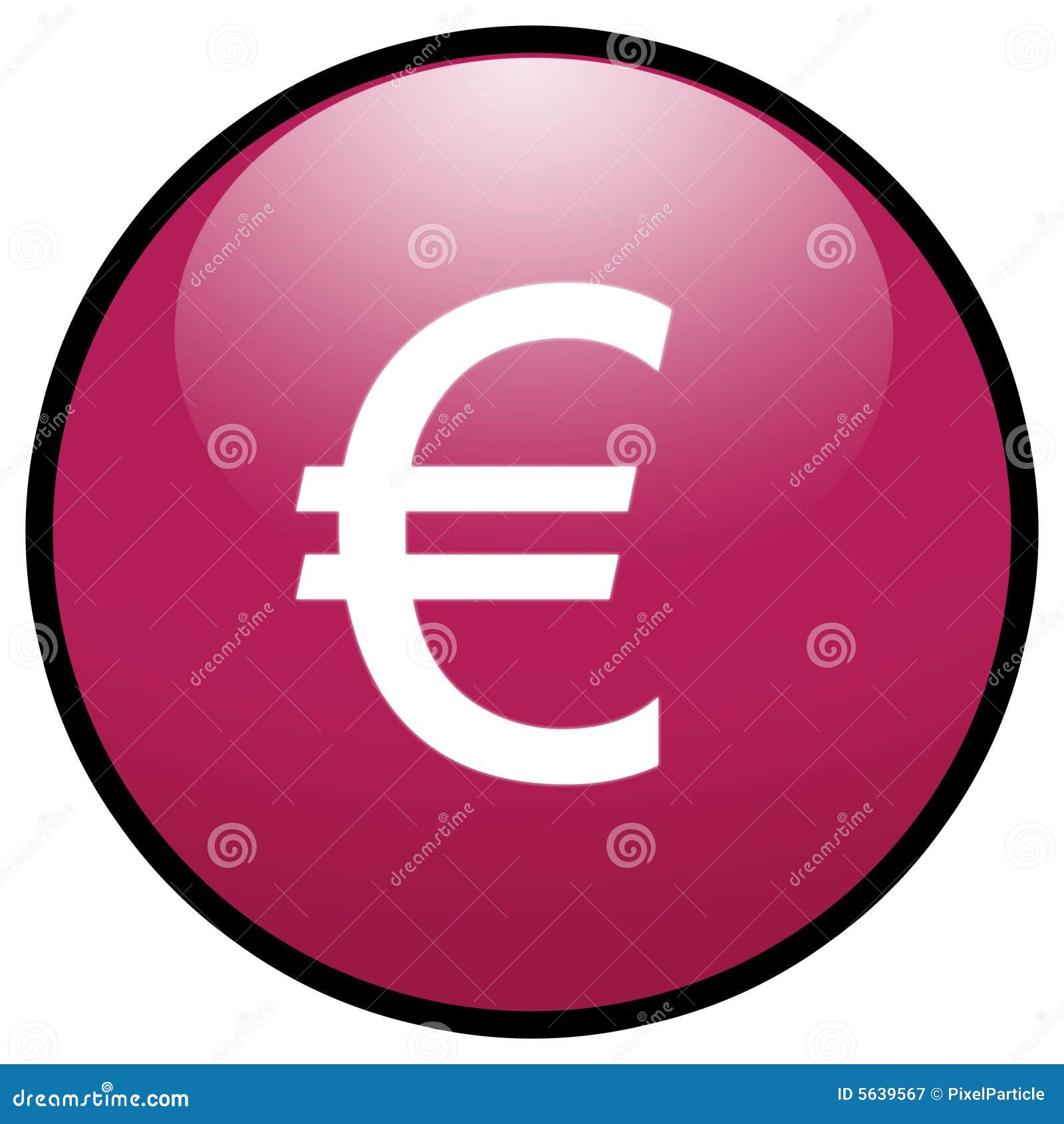 Euro Sign Button Icon (pink) Stock Illustration - Illustration of ...