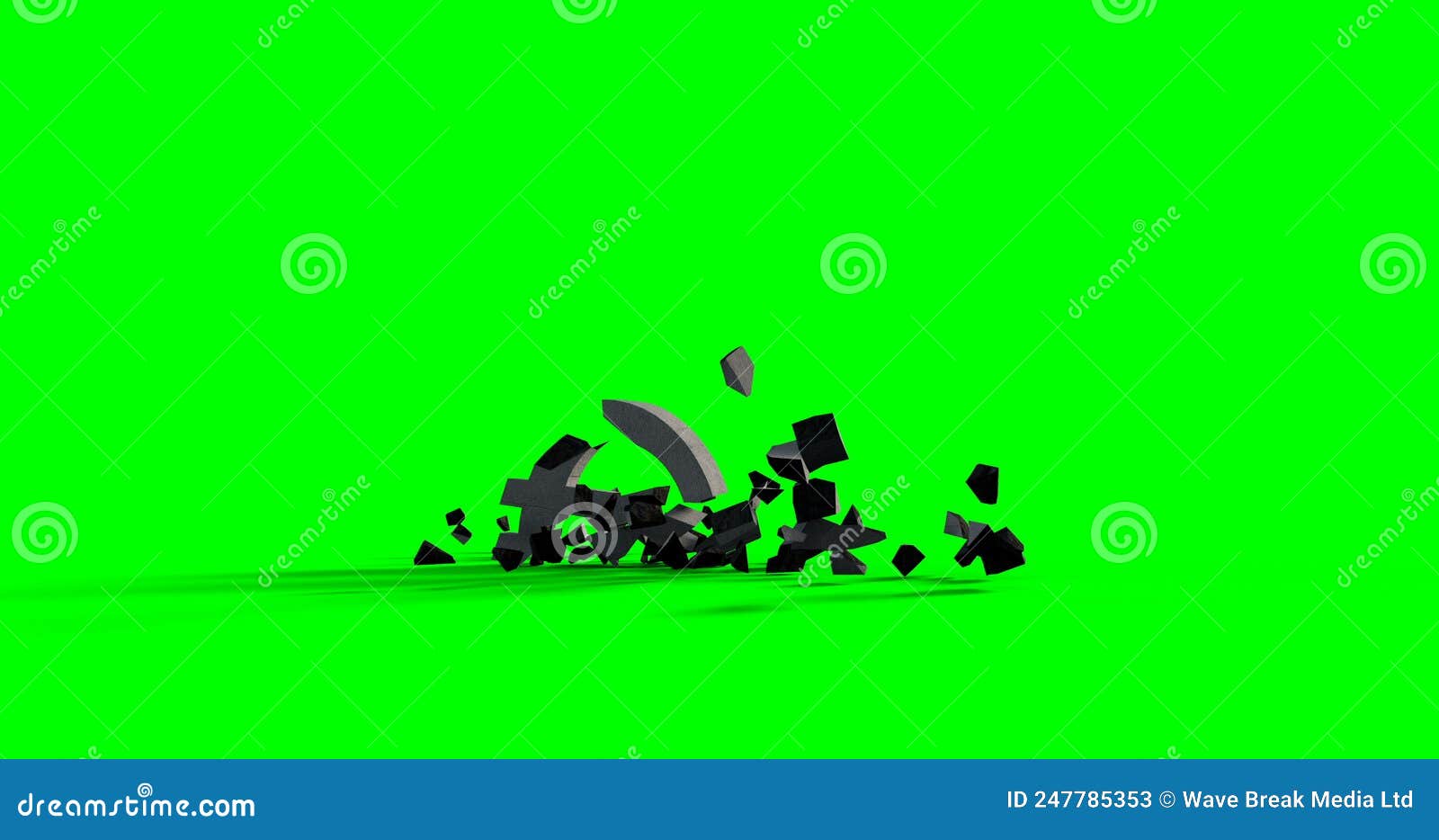 Euro Sign Falling Against Green Screen Stock Illustration ...