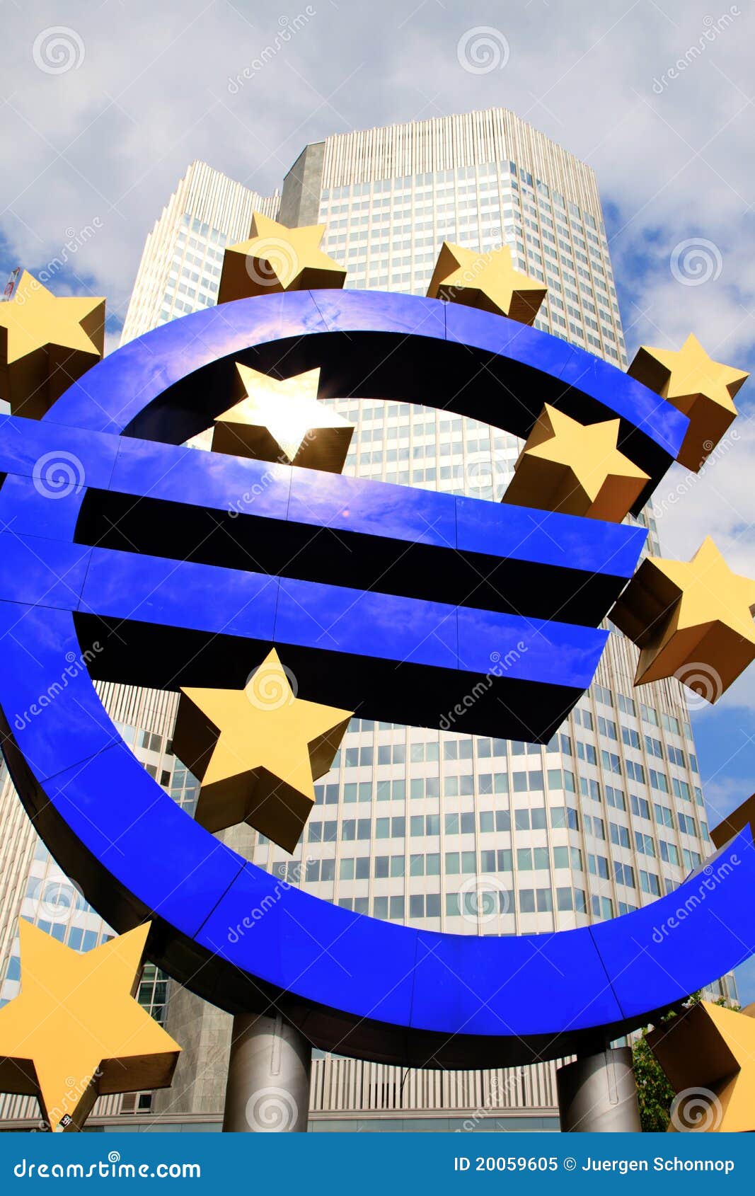 EURO Sign in Front of a Skyscraper Stock Image - Image of tower ...