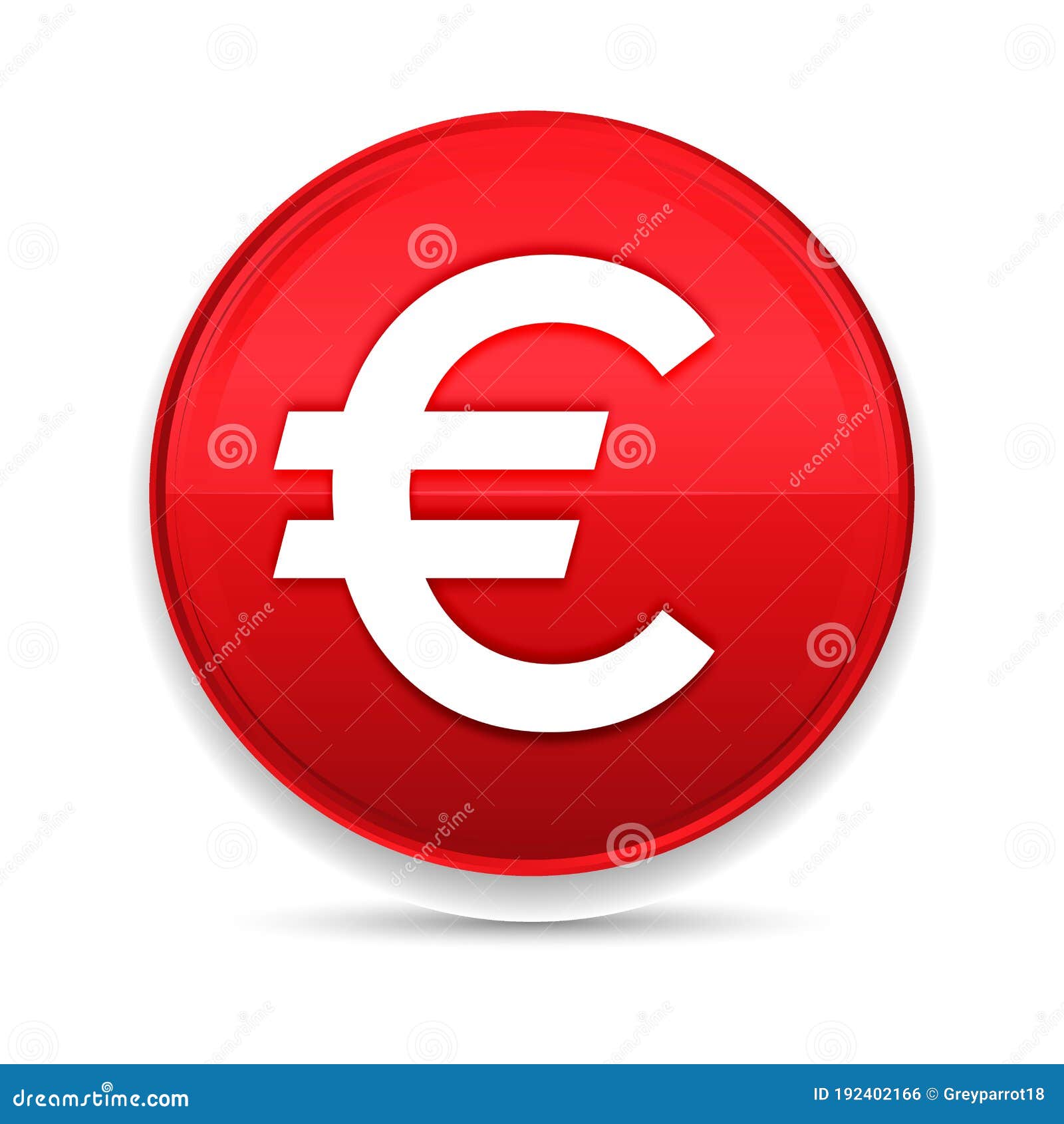 Euro Sign Icon Shiny Luxury Design Red Button Vector Stock Vector ...