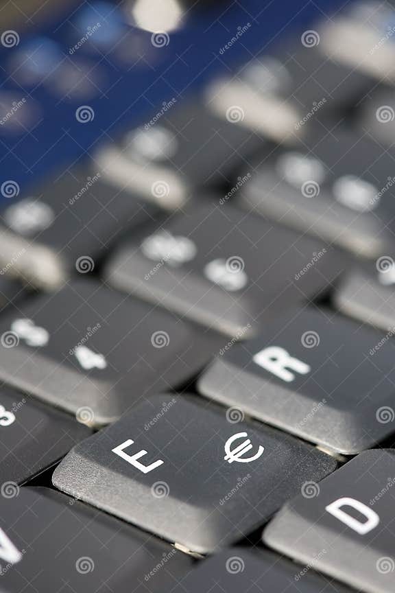 Euro-sign on keyboard stock image. Image of number, electrical - 3333145