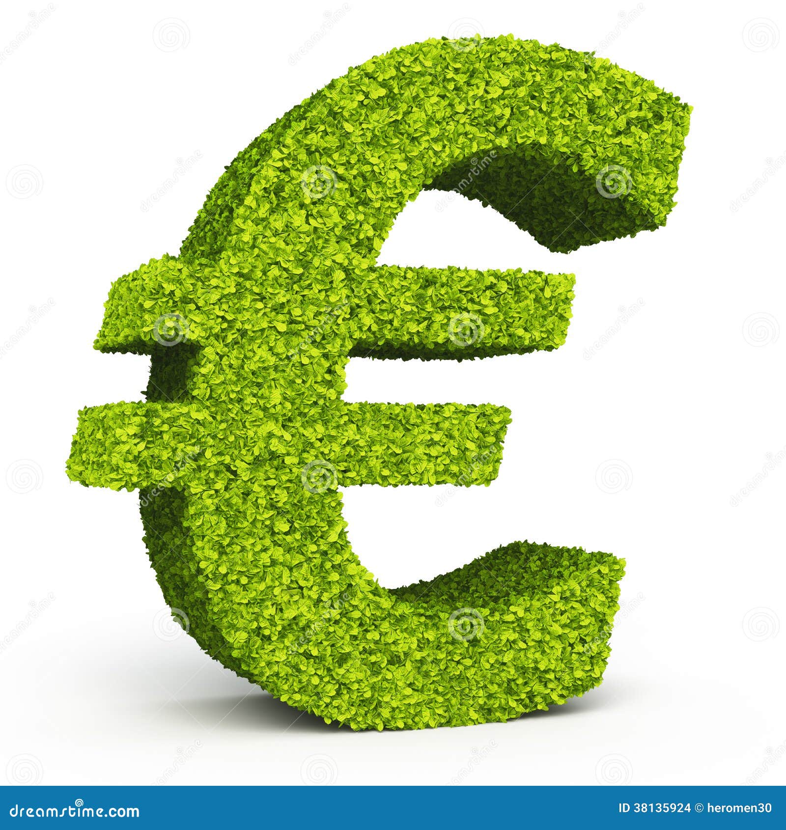 Euro sign leaf formation stock illustration. Illustration of herbal ...