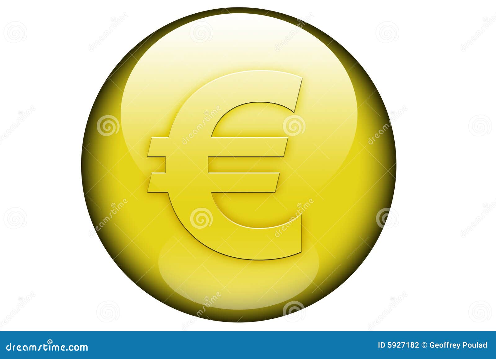 Euro Signe Vitreux De Corps Rond Illustration Stock - Illustration du ...