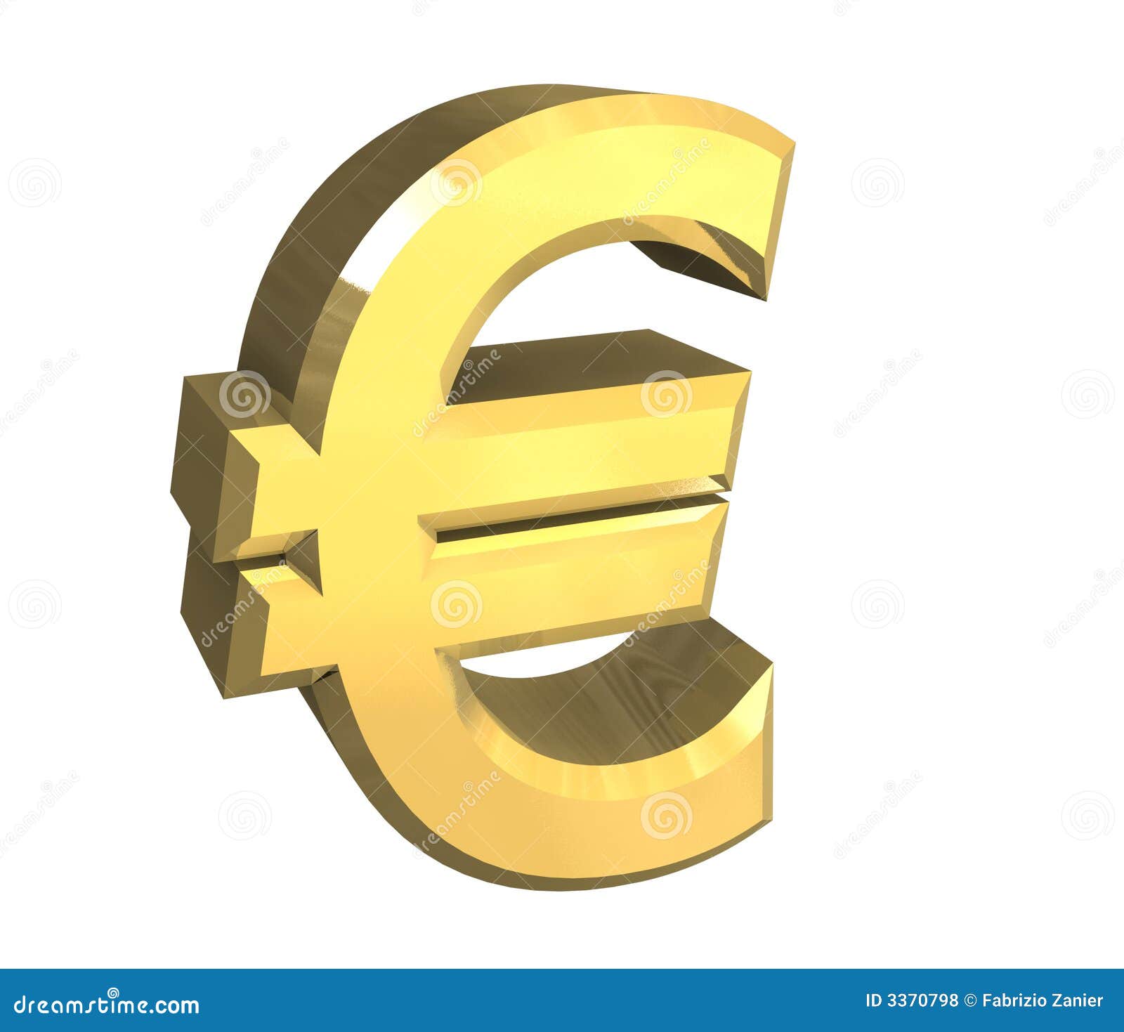 Euro simbolo in oro (3D) illustrazione di stock. Illustrazione di ...