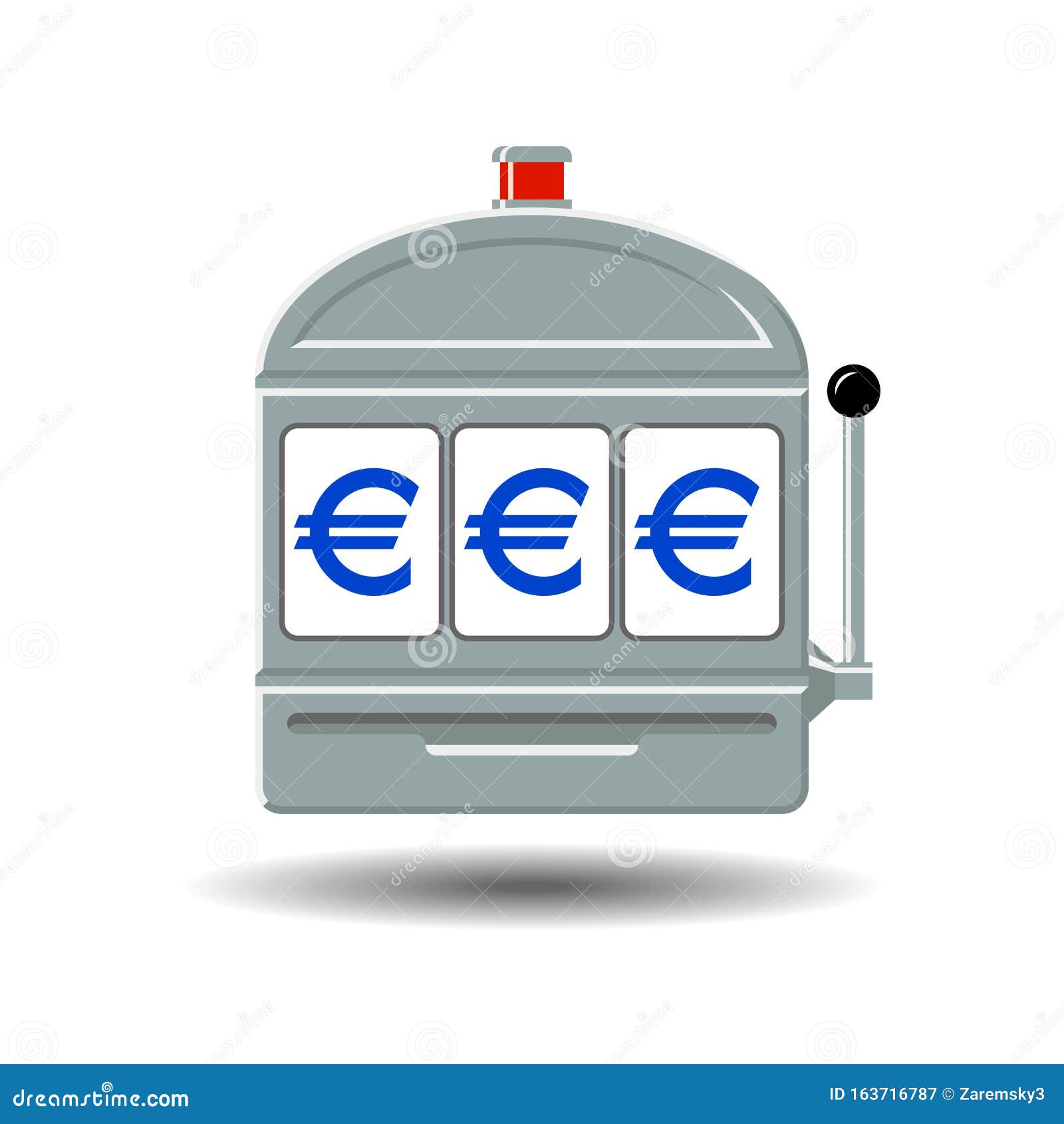 Euro Slot Machine Icon Vector Illustration Stock Vector - Illustration ...