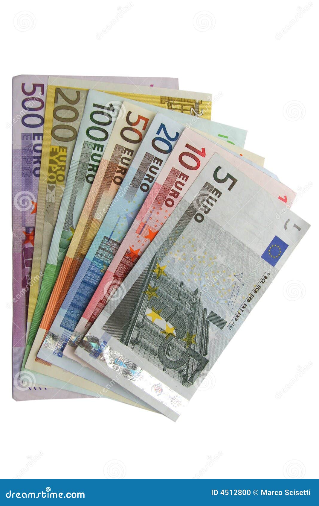 Euro soldi fotografia stock. Immagine di euro, nota, monetario - 4512800