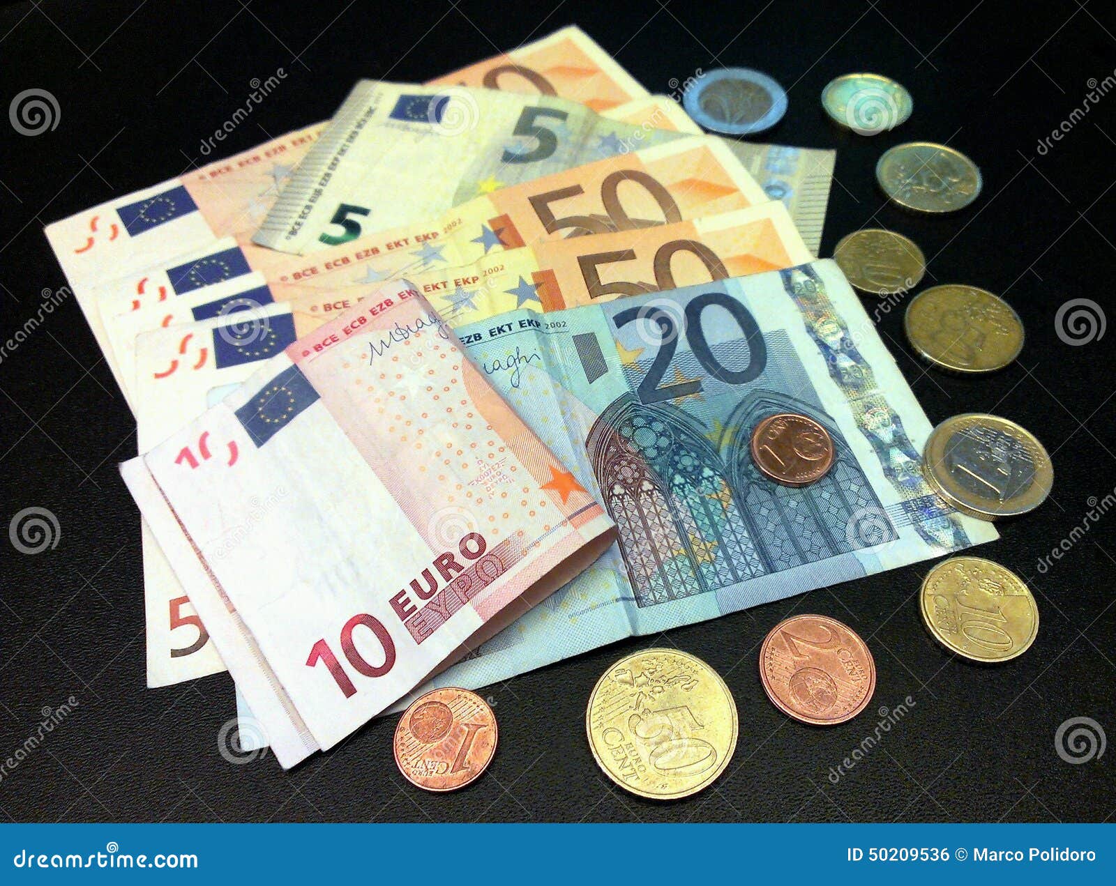 Euro soldi fotografia stock. Immagine di euro, monete - 50209536