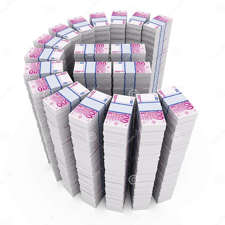 Euro stack stock illustration. Illustration of wealth - 18775328