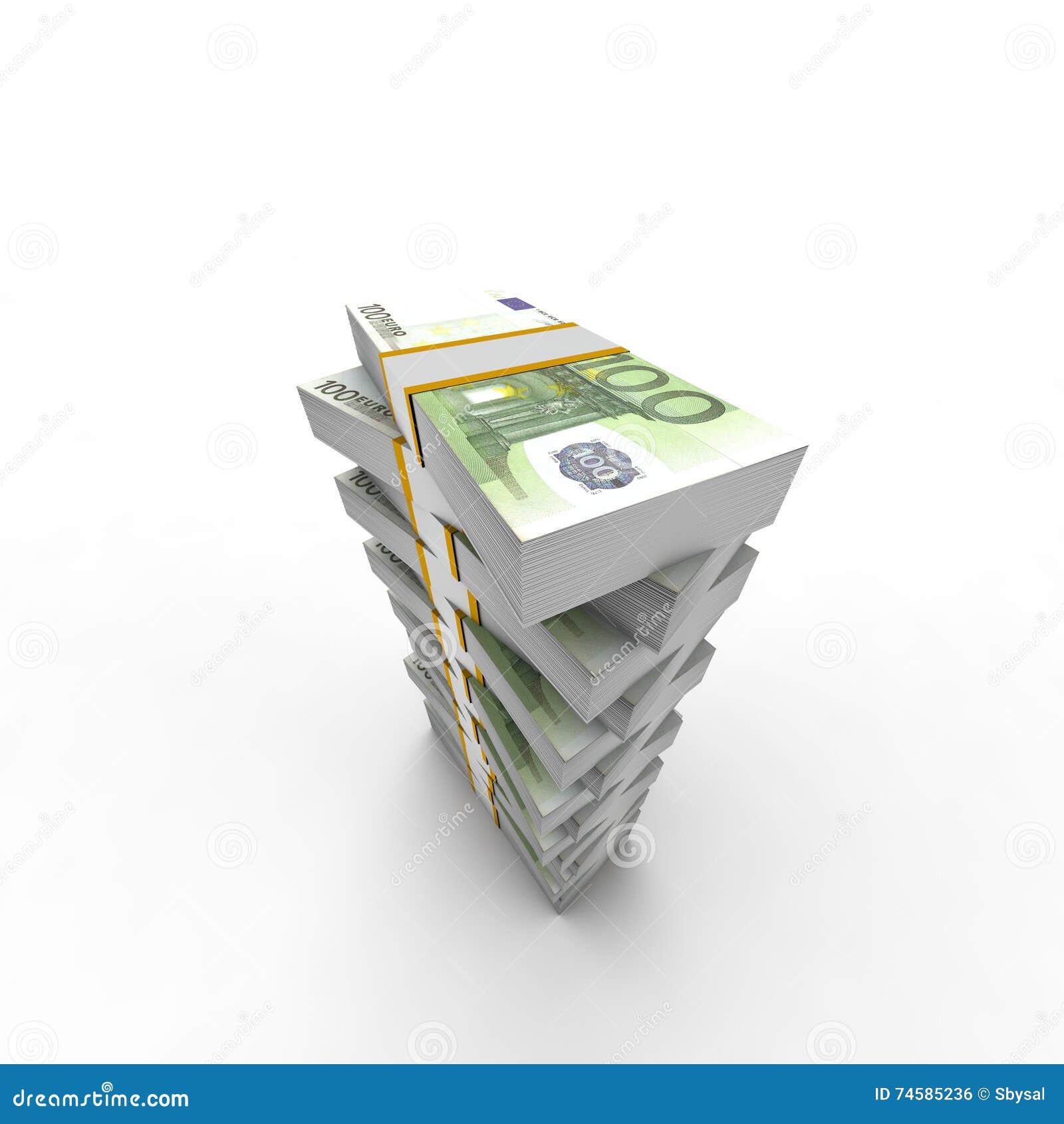 Euro Stack stock illustration. Illustration of cash, finance - 74585236