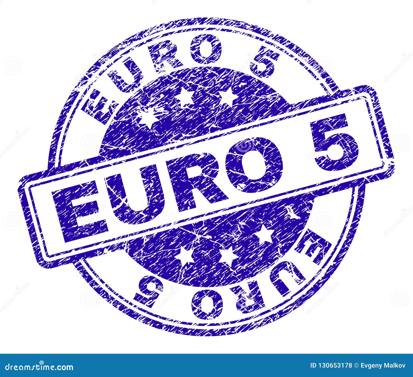 Scratched Textured EURO 5 Stamp Seal Stock Vector - Illustration of ...