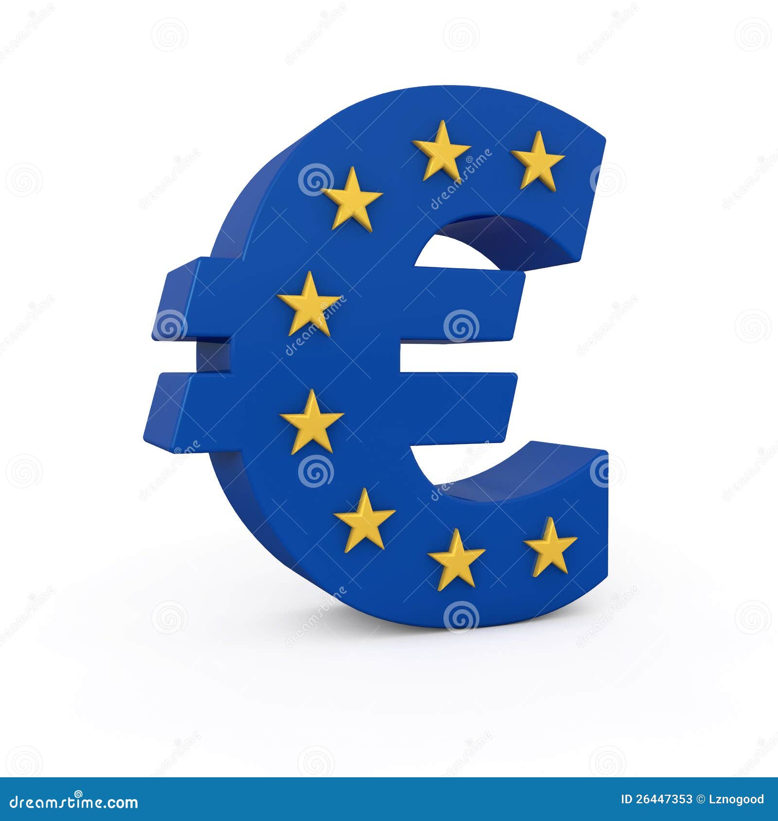 Euro with stars stock illustration. Illustration of economic - 26447353