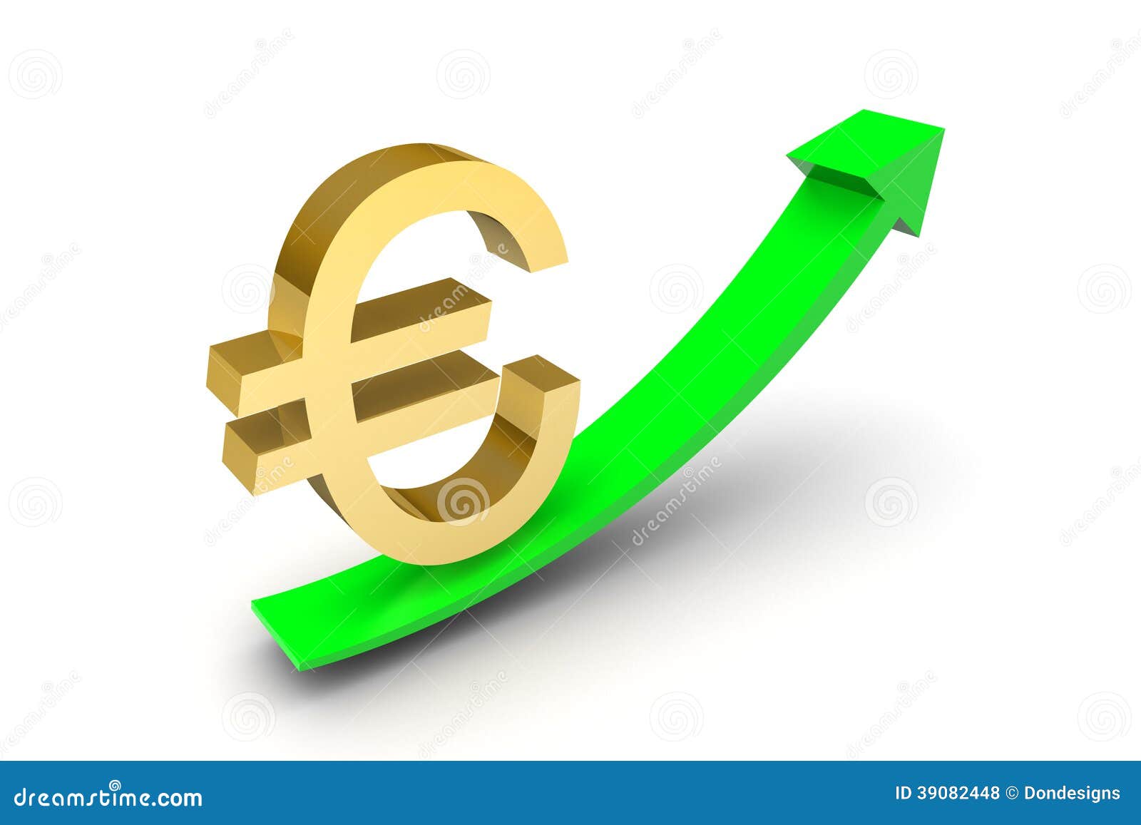 Euro Sterling Up Arrow stock illustration. Illustration of economy ...