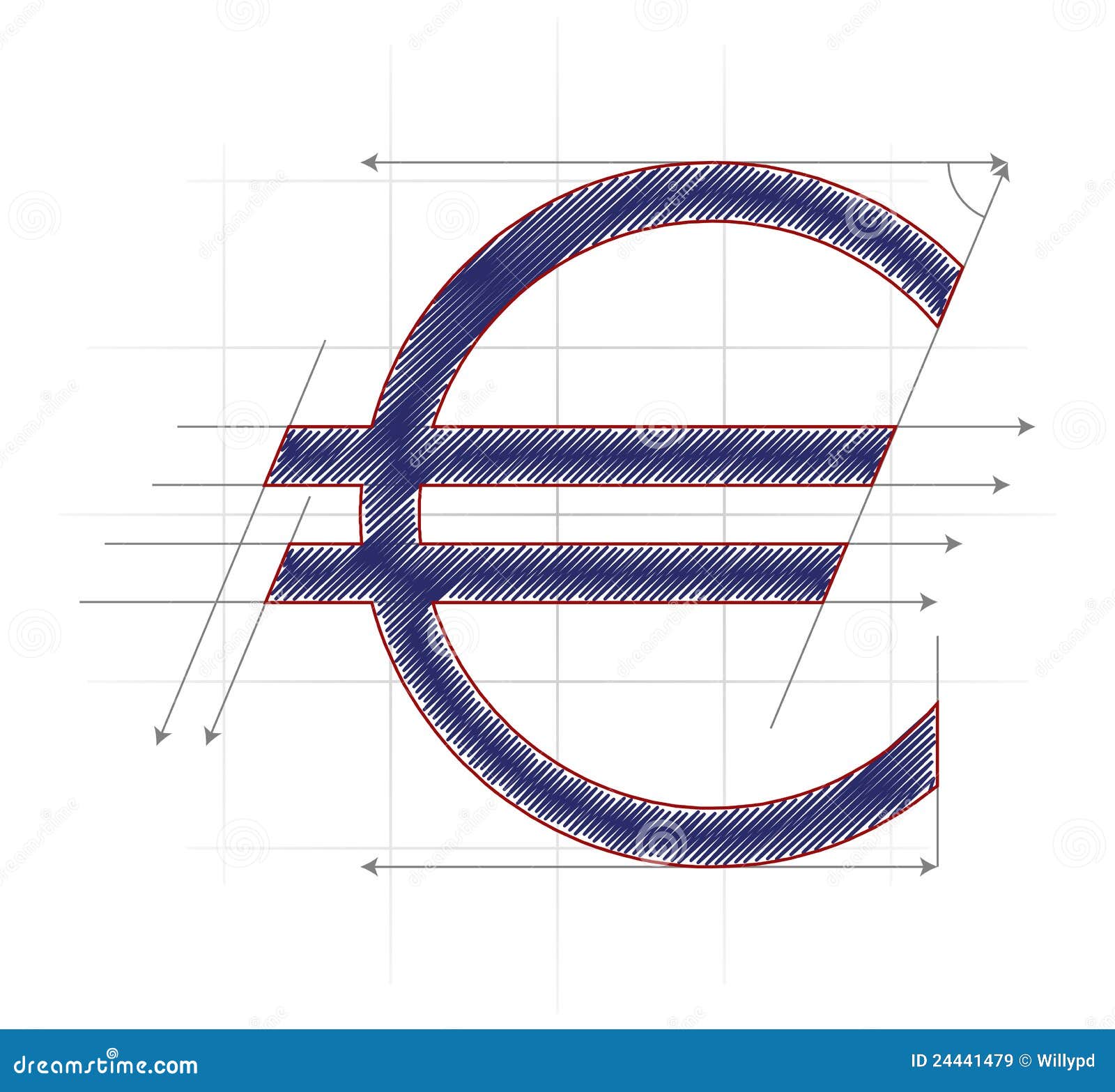 Euro symbol stock vector. Illustration of line, euro - 24441479