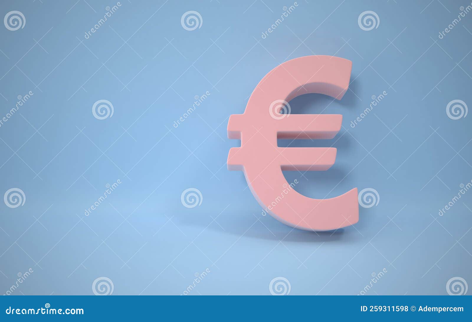 Euro Symbol on Blue Background Stock Illustration - Illustration of ...