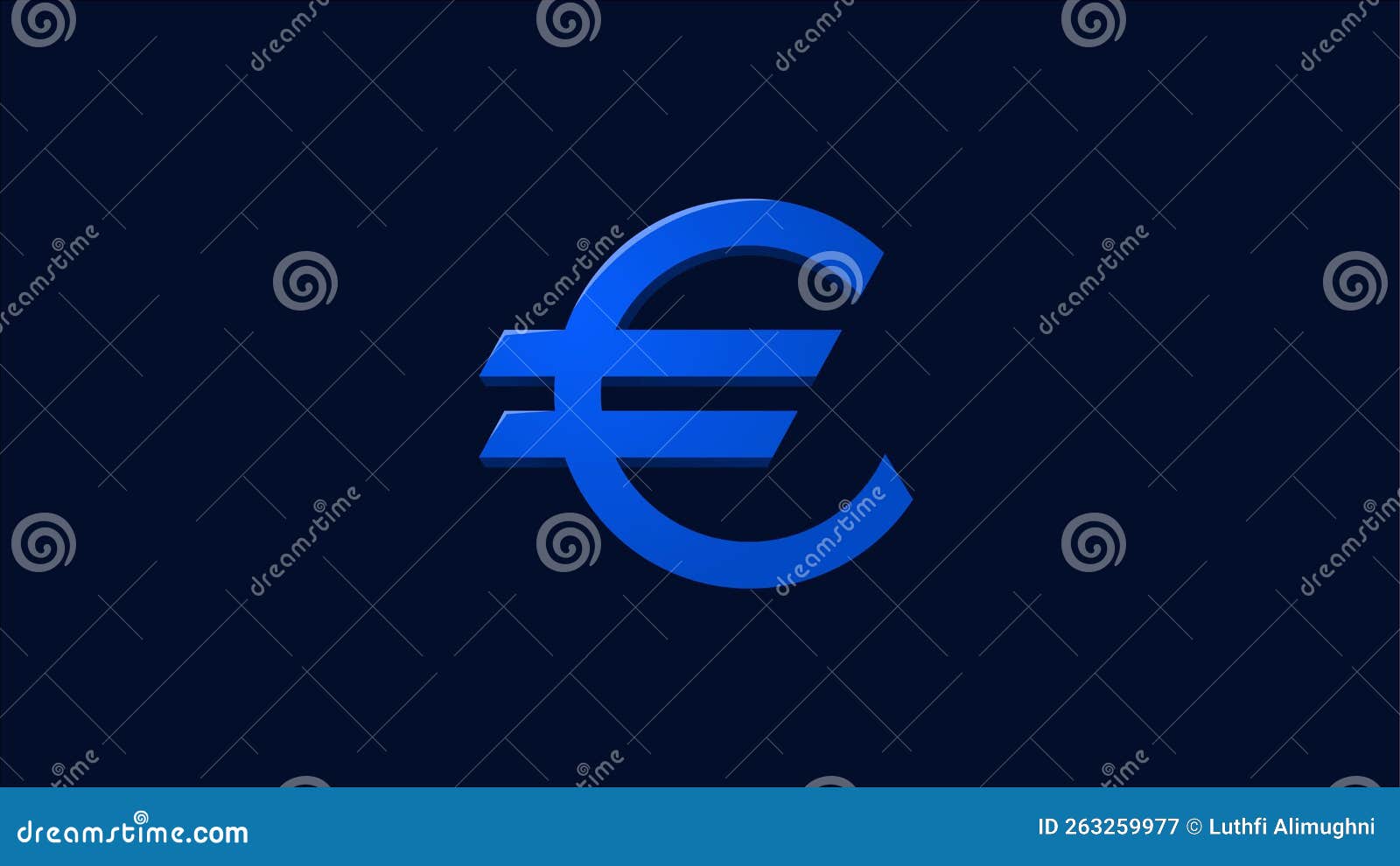Euro Sign on Blue Background Vector Stock Stock Vector - Illustration ...