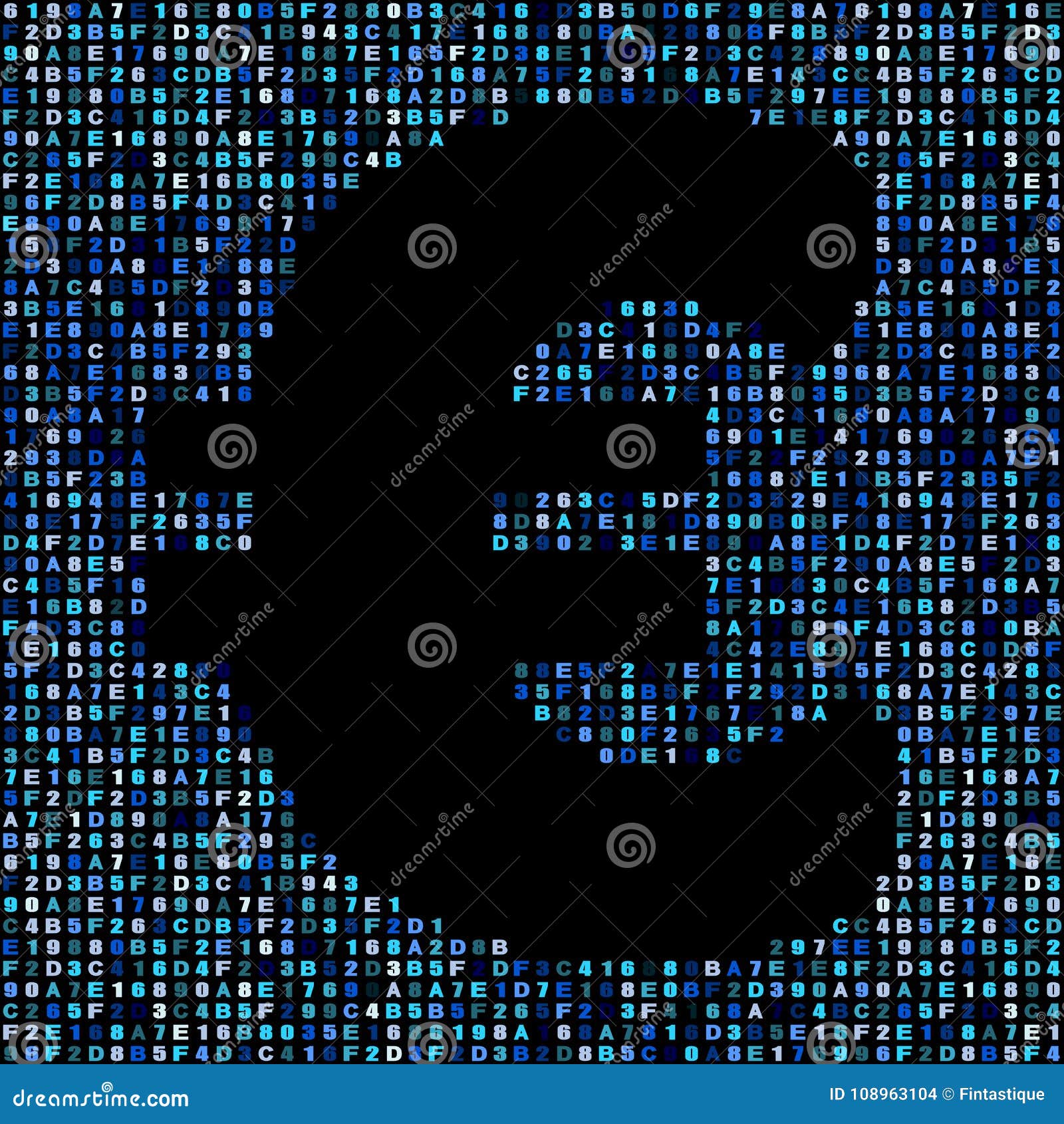 Euro Symbol on Blue Hex Code Illustration Stock Illustration ...