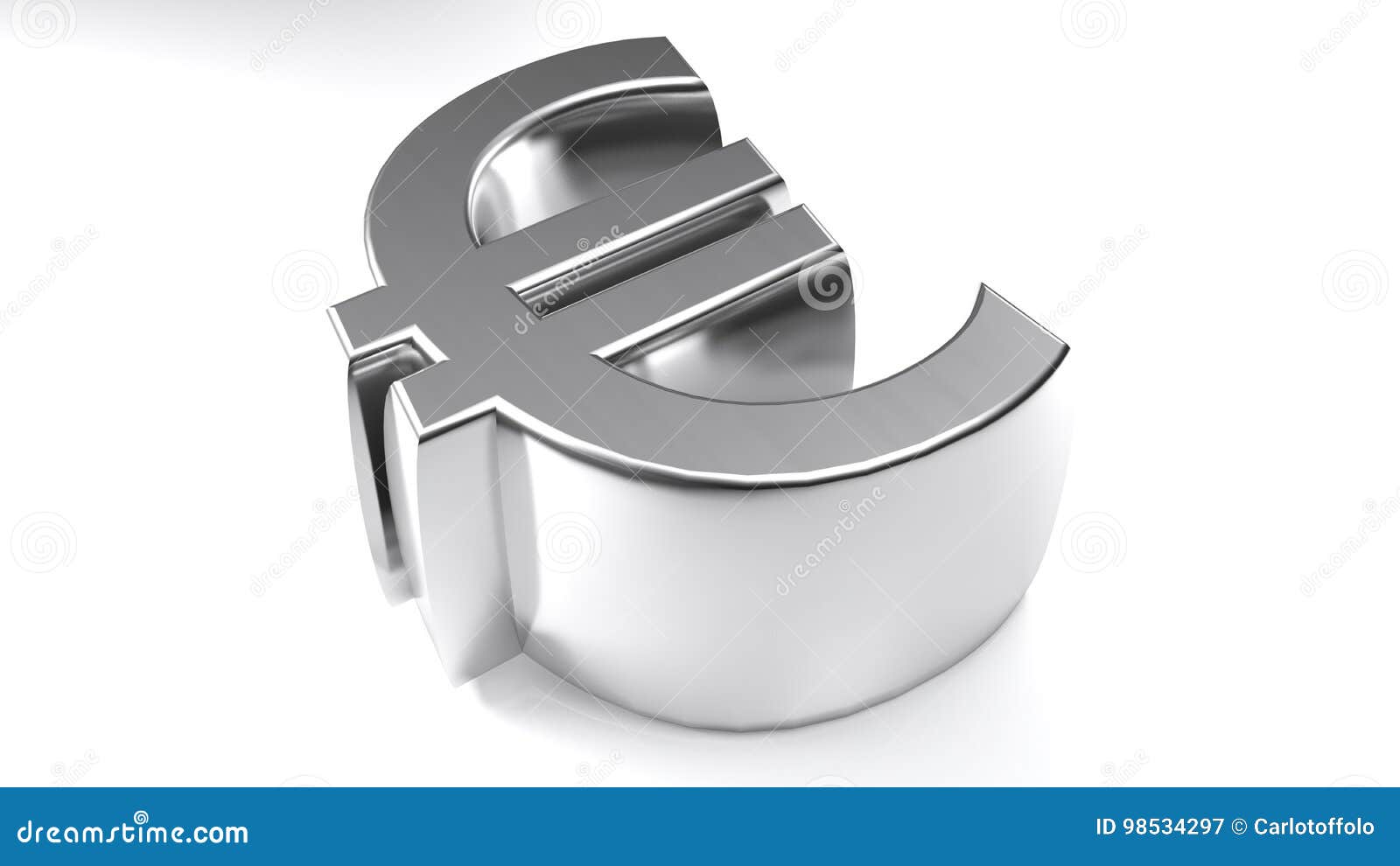 Euro Symbol 3D Chromed - 3D Rendering Stock Illustration - Illustration ...