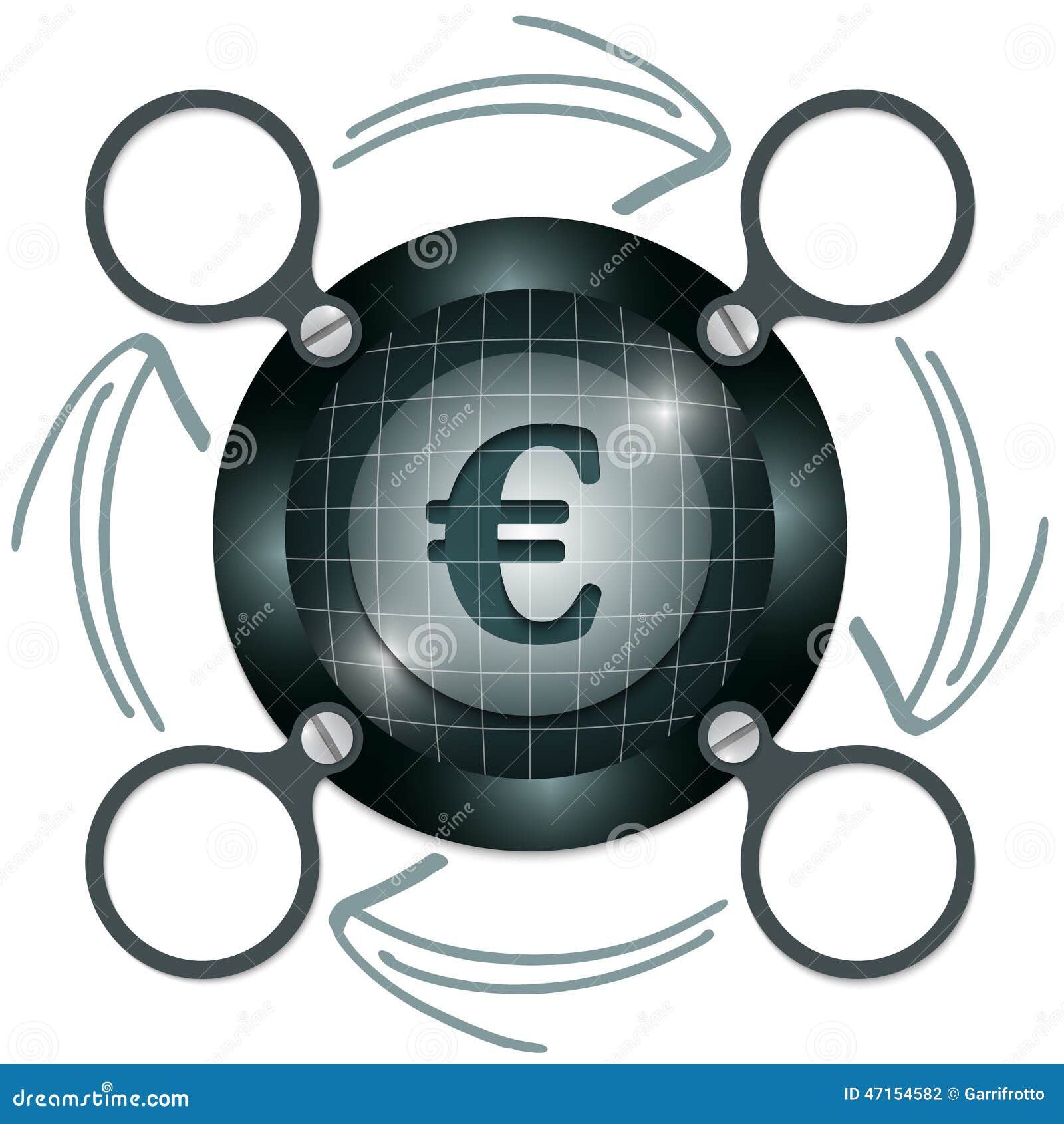 Euro symbol stock vector. Illustration of financial, currency - 47154582