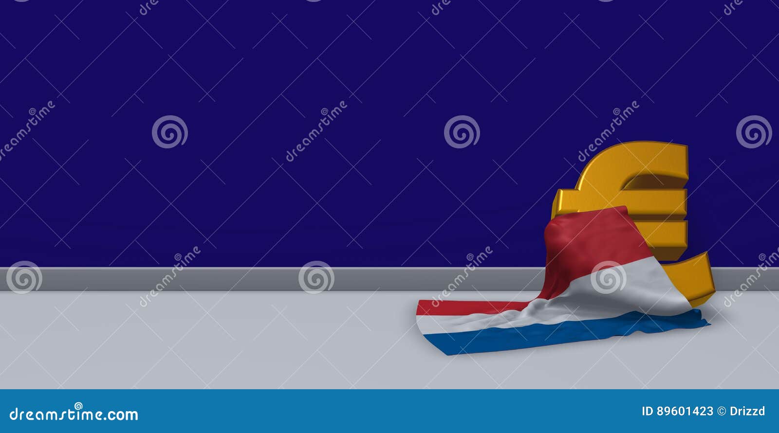 Euro Symbol and Flag of the Netherlands Stock Illustration ...