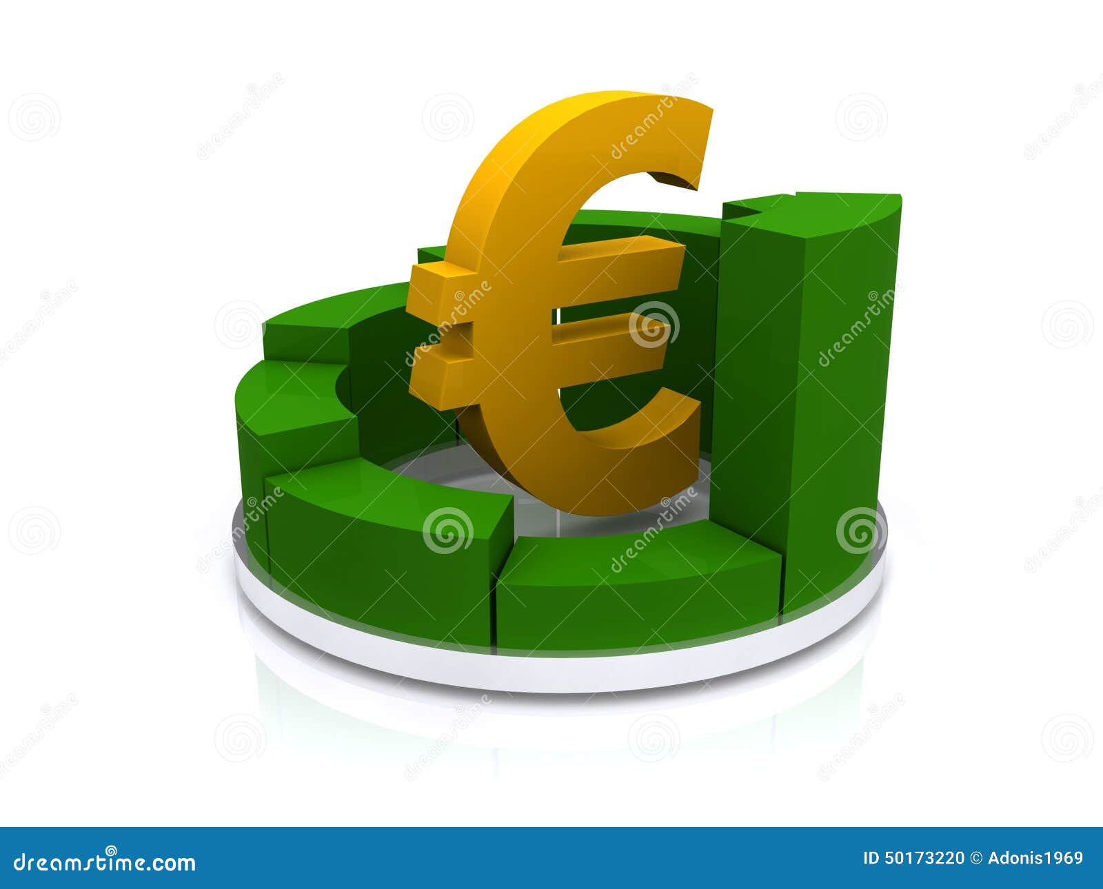 Euro Symbol in Green Circle Stock Illustration - Illustration of ...