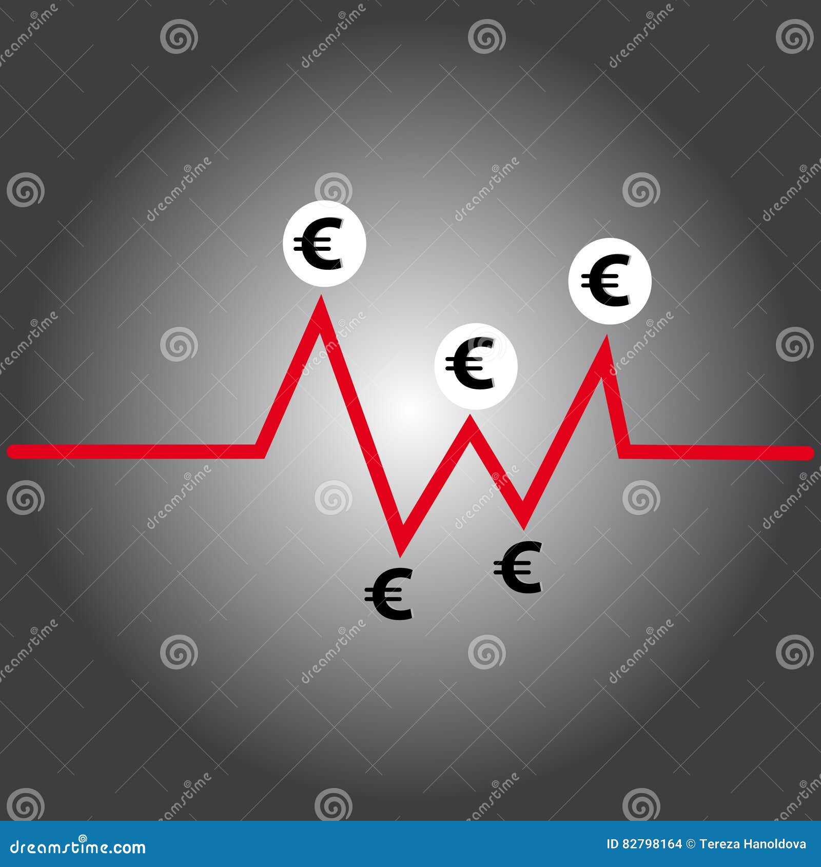 Euro Symbol on Grey Background Stock Vector - Illustration of euro ...