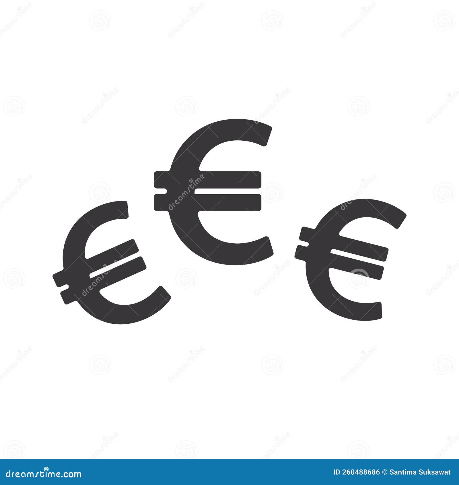 Euro Symbol Icon. Vector Illustration Stock Vector - Illustration of ...