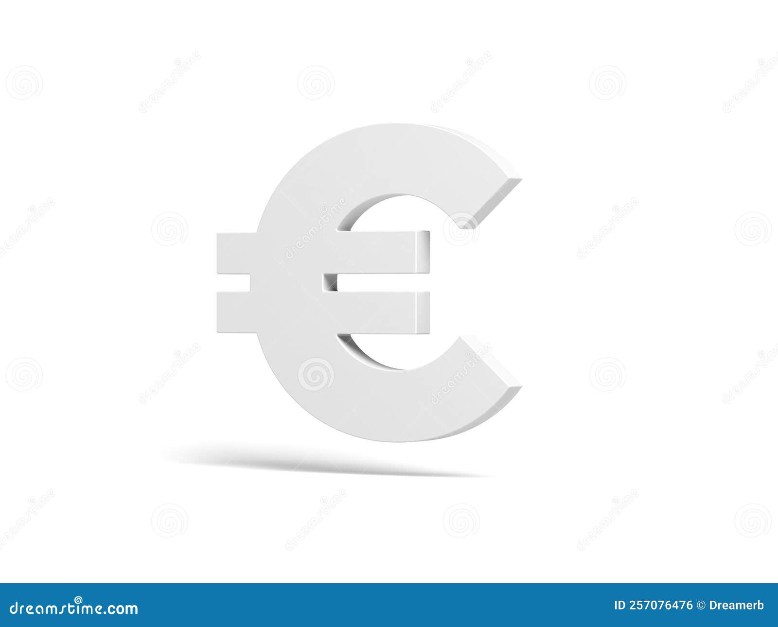 Euro Symbol Isolated on White Background. Stock Illustration ...