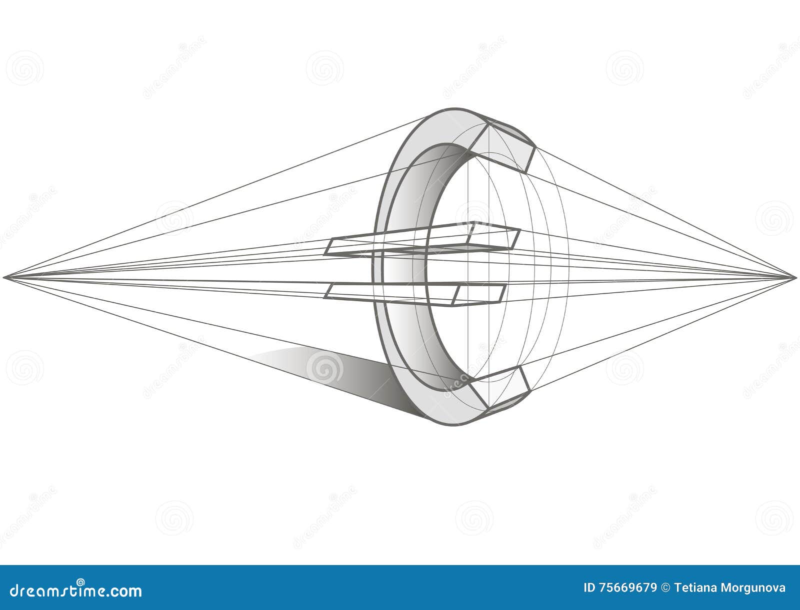 Euro symbol linear sketch stock vector. Illustration of business - 75669679