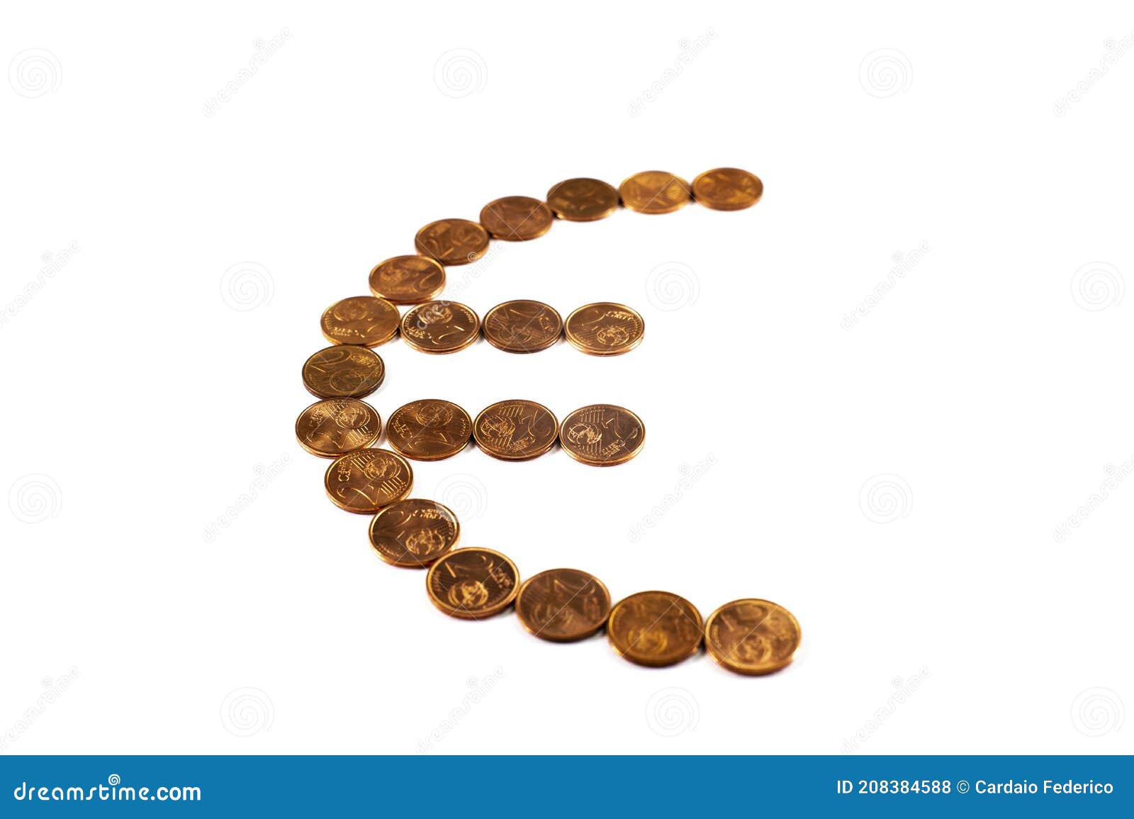 Euro Symbol Made from Coins of Cents Stock Photo - Image of business ...