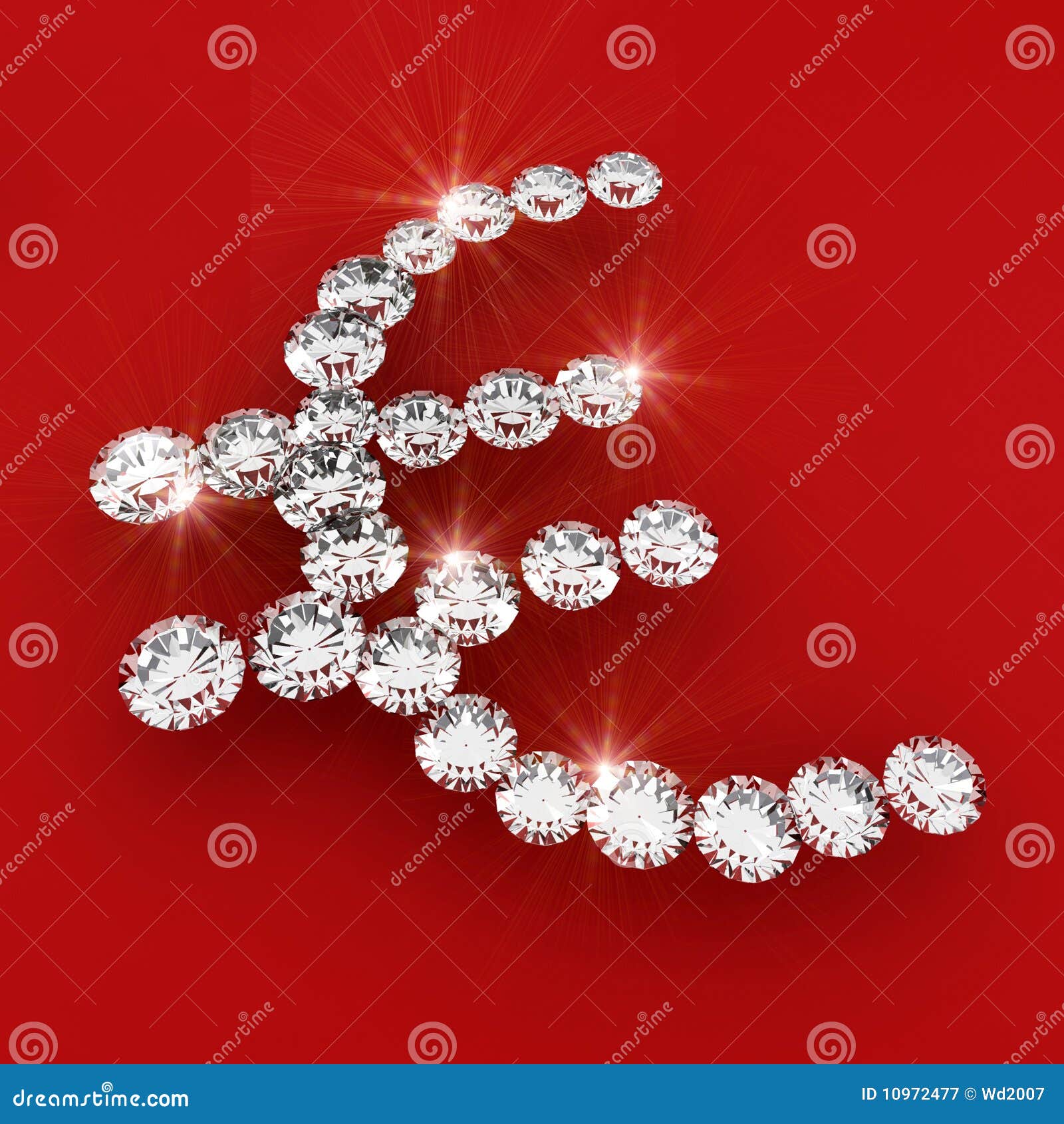 Euro Symbol Shape Diamond Art Illustration Stock Illustration ...