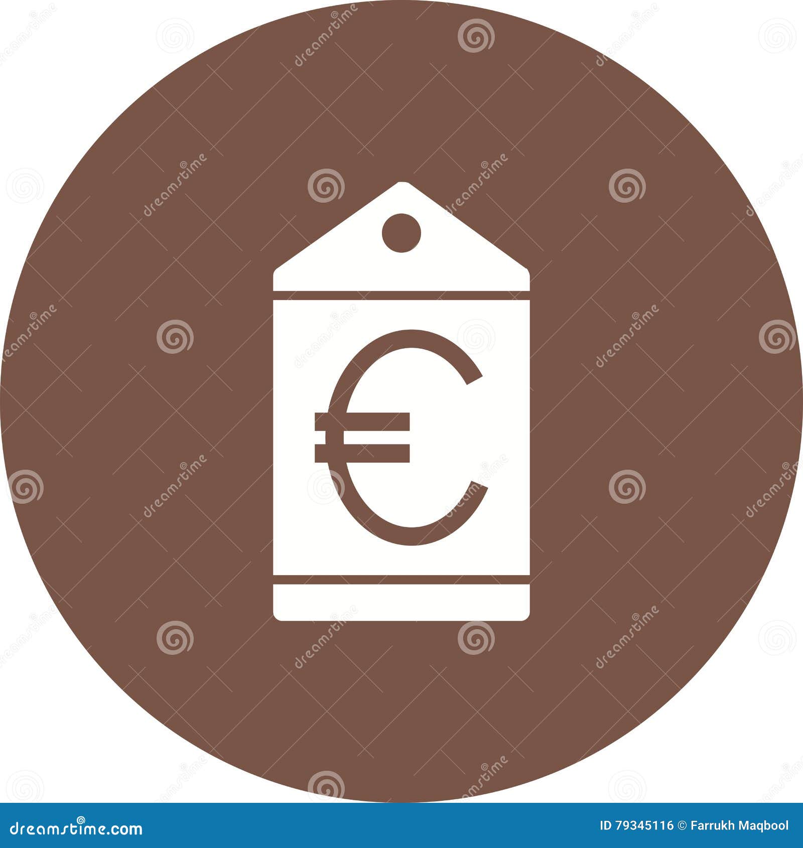 Euro Tag stock vector. Illustration of trade, sticker - 79345116