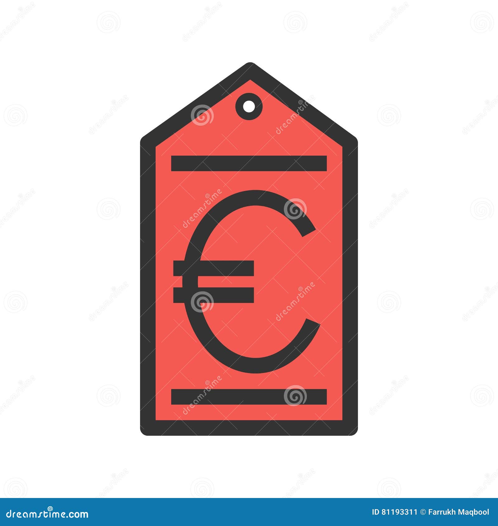 Euro Tag stock vector. Illustration of money, conversion - 81193311