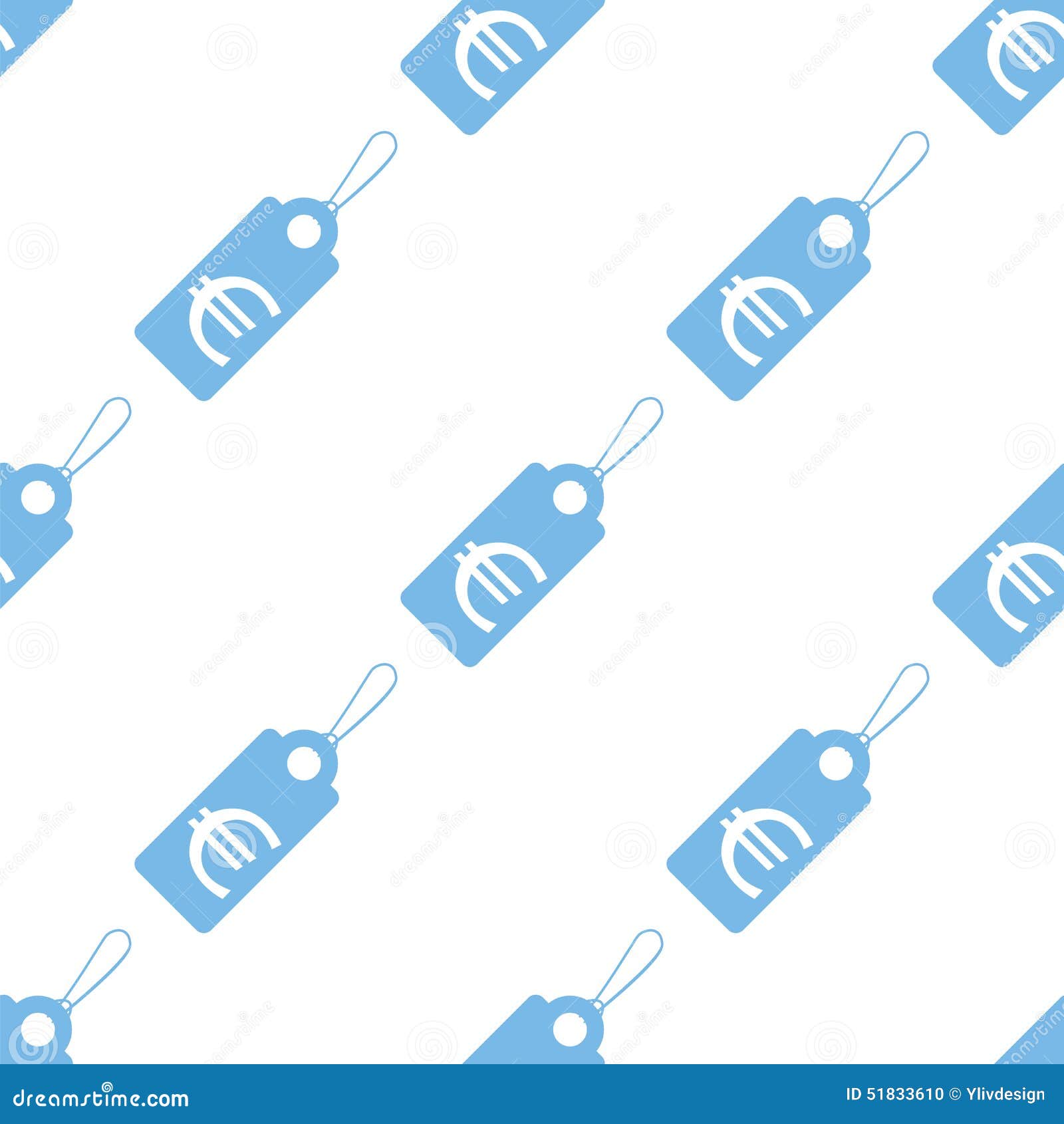 Euro tag seamless pattern stock vector. Illustration of template - 51833610